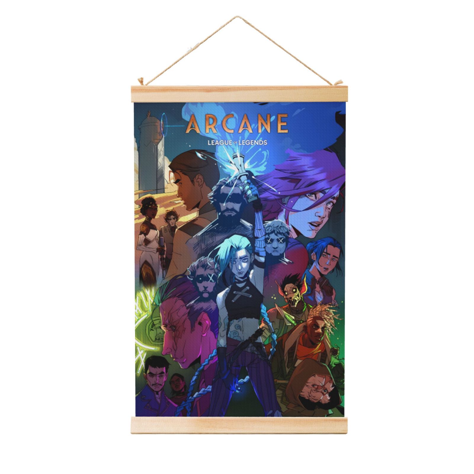 Shaft Hanging Banner Arcane Blue Jinx Poster Wall Canvas Artwork With ...