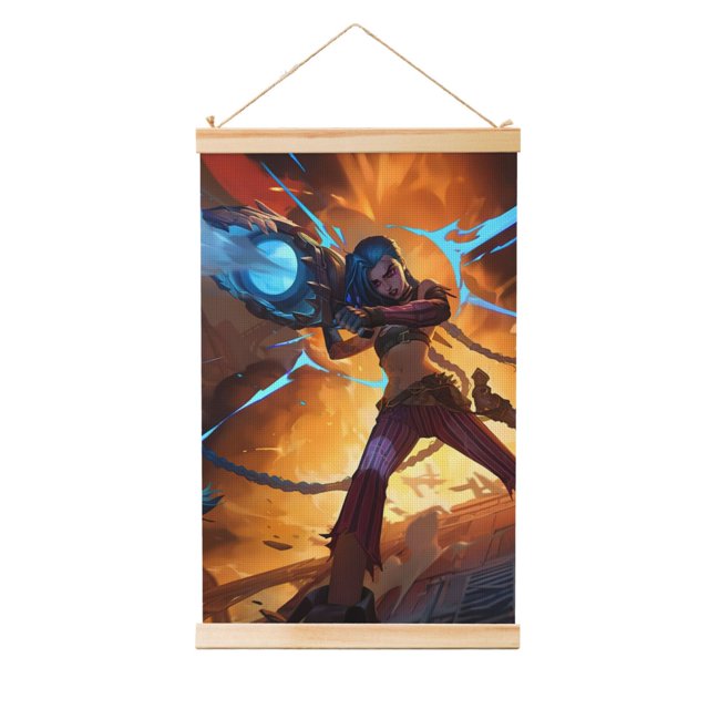 Shaft Hanging Banner Arcane Blue Jinx Poster Wall Canvas Artwork With ...