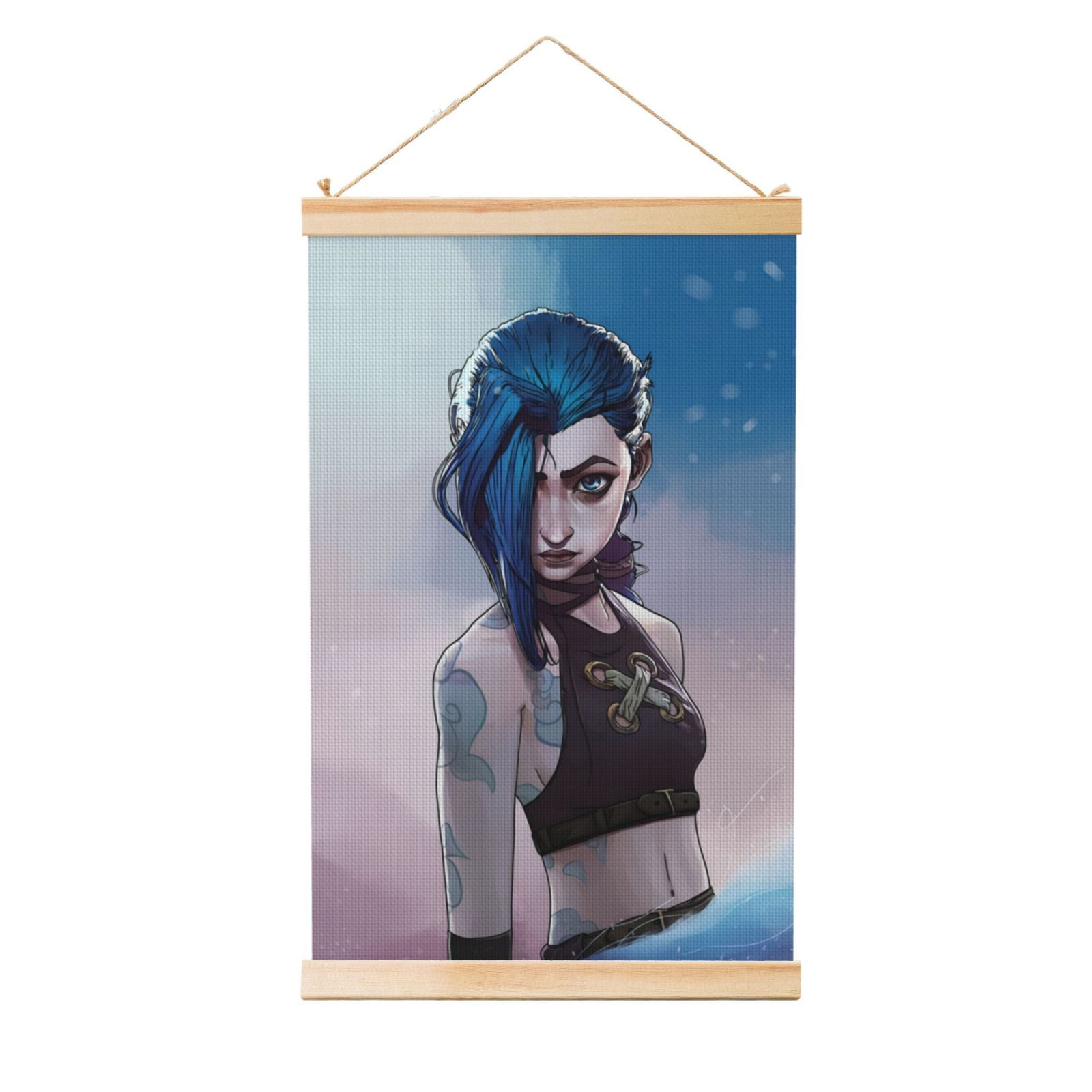 Shaft Hanging Banner Arcane Blue Jinx Poster Wall Canvas Artwork With ...