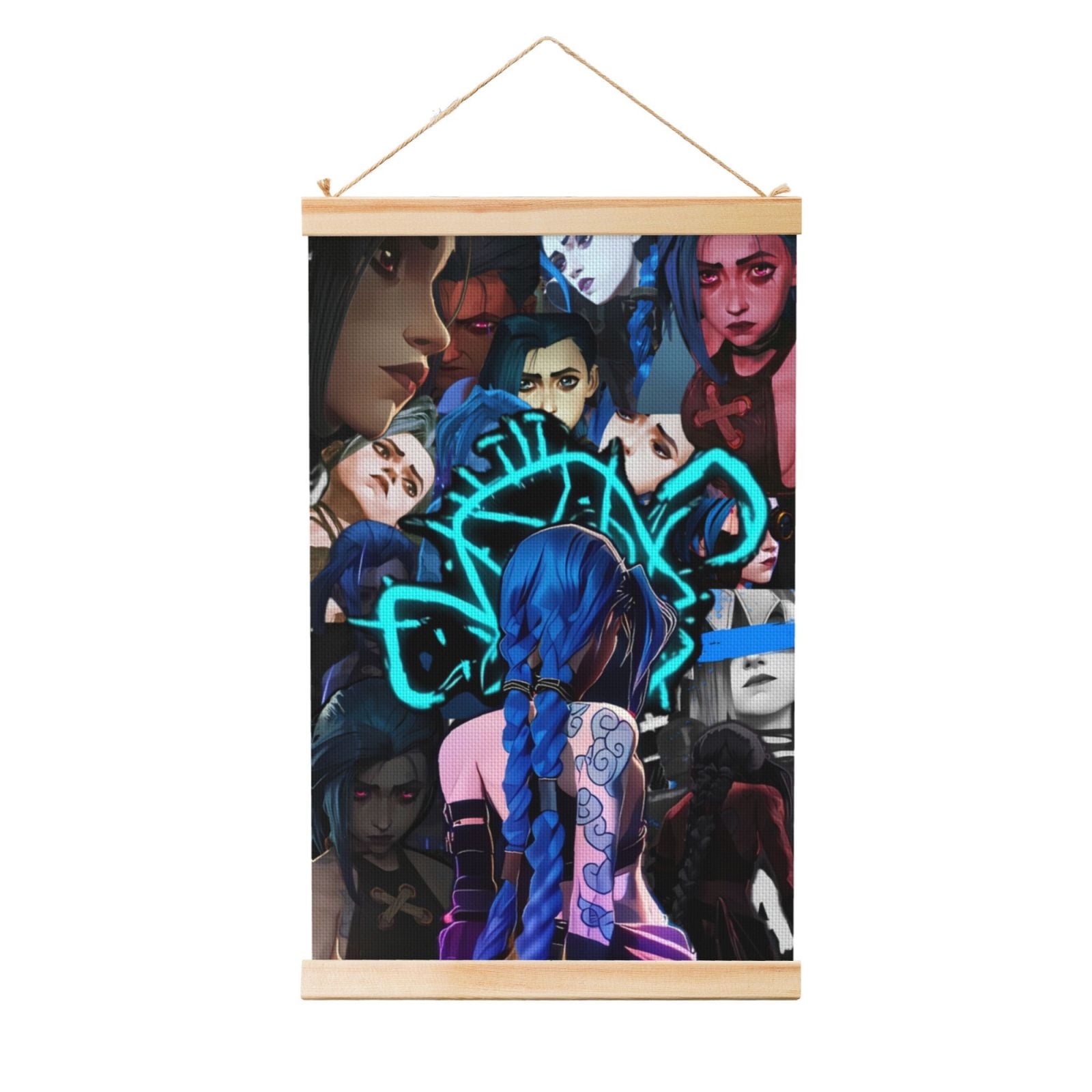 Shaft Hanging Banner Arcane Blue Jinx Poster Wall Canvas Artwork With ...