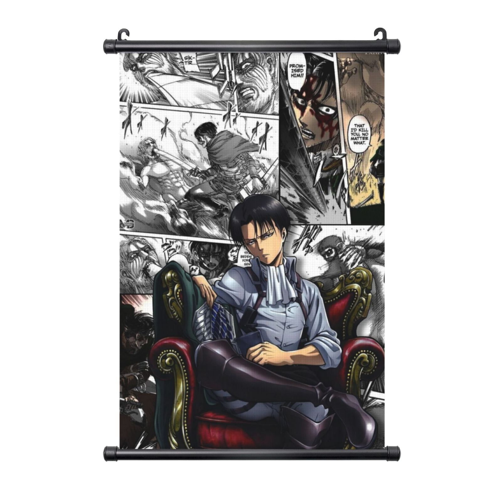 Shaft Hanging Banner Attack on Titan Levi Ackerman Poster Wall Canvas ...