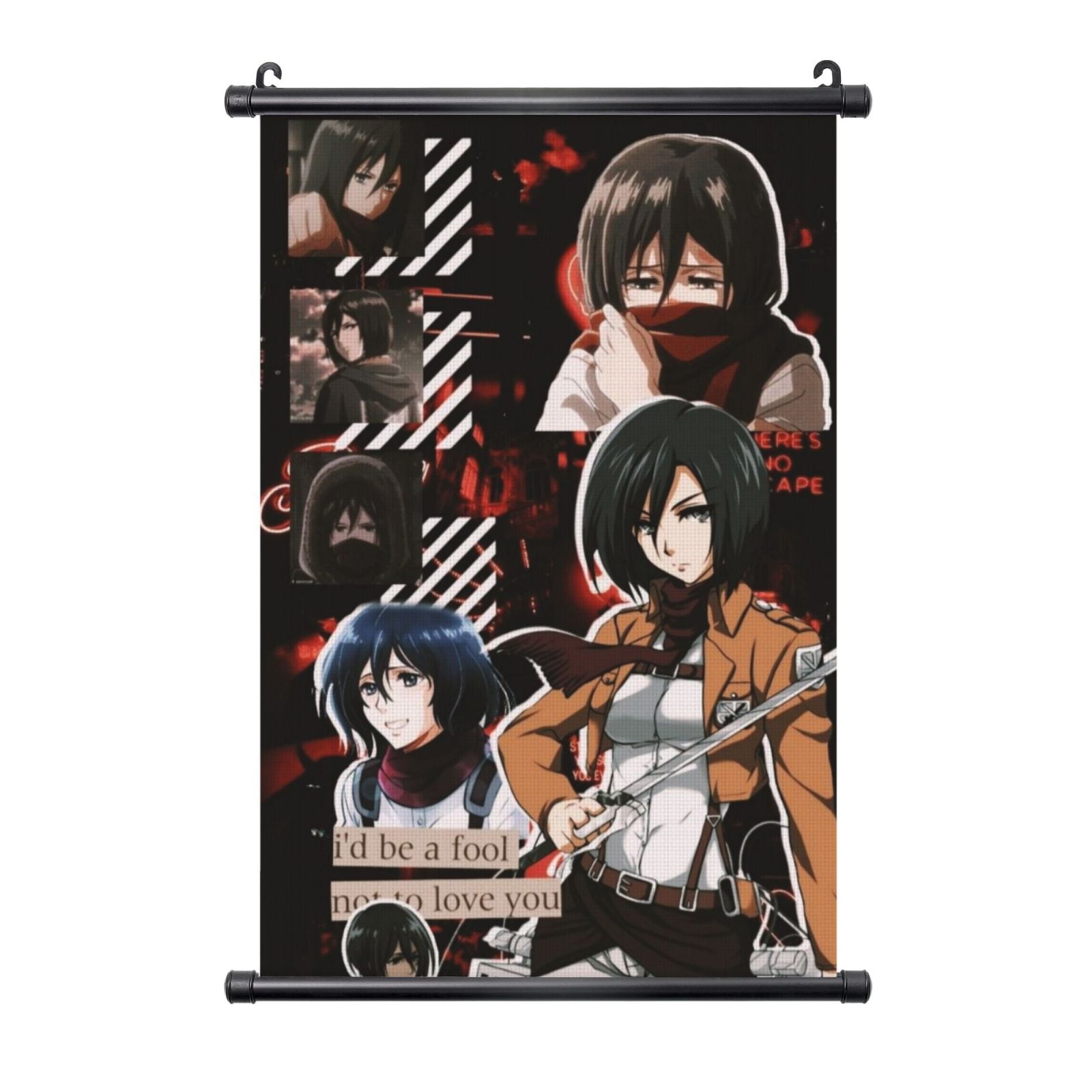 Shaft Hanging Banner Attack on Titan Mikasa Ackerman Poster Wall Canvas ...