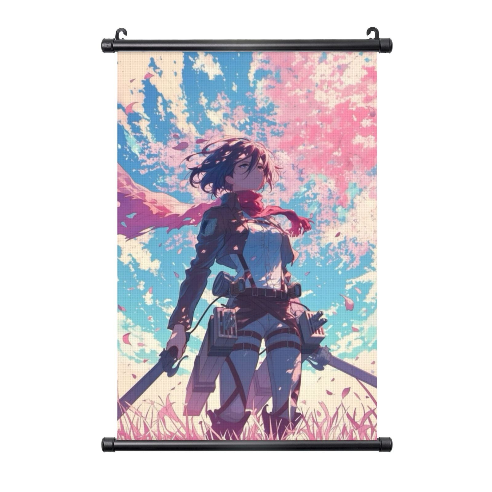 Shaft Hanging Banner Attack on Titan Mikasa Ackerman Poster Wall Canvas ...