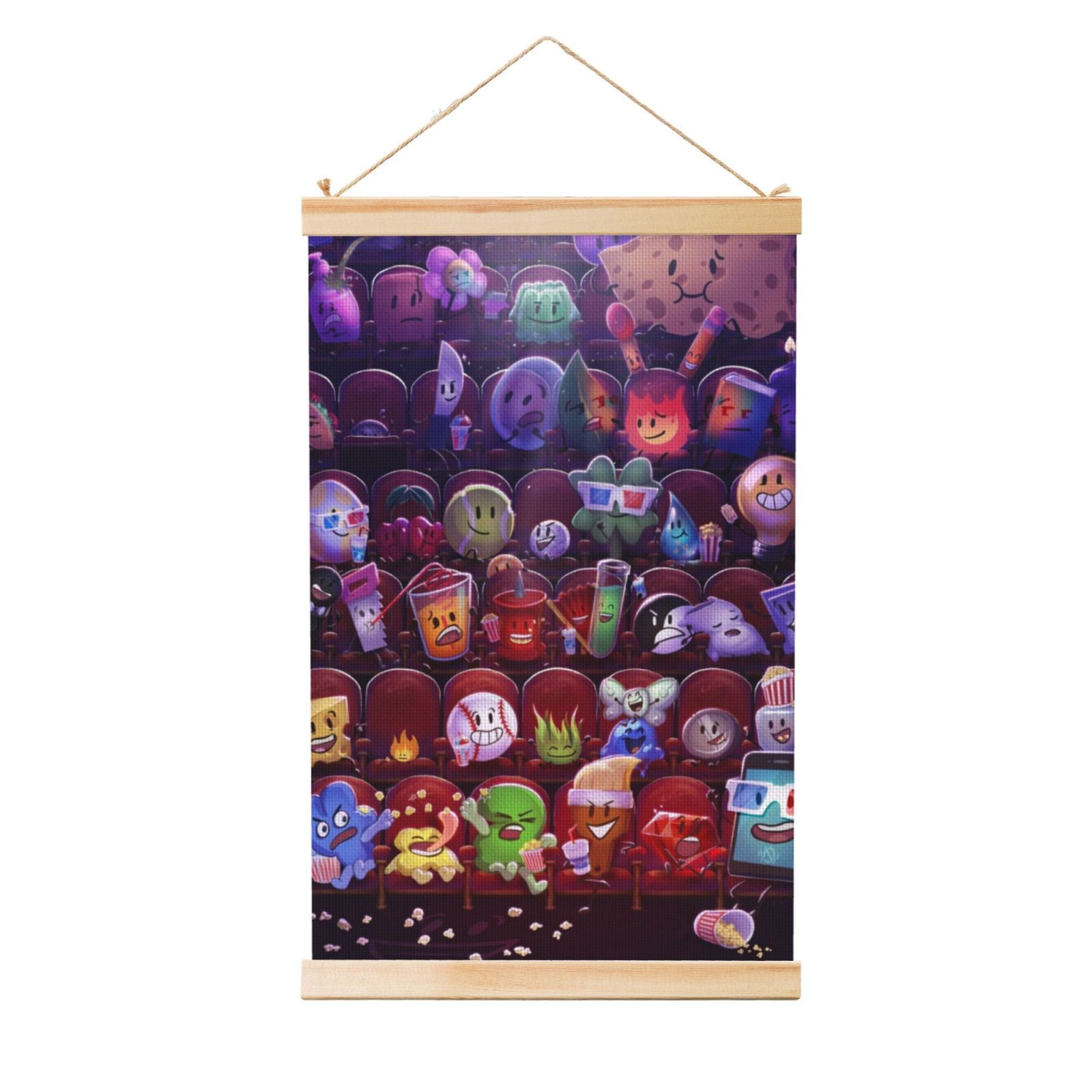 Shaft Hanging Banner Battle For Dream Island Bfdi Poster Wall Canvas ...