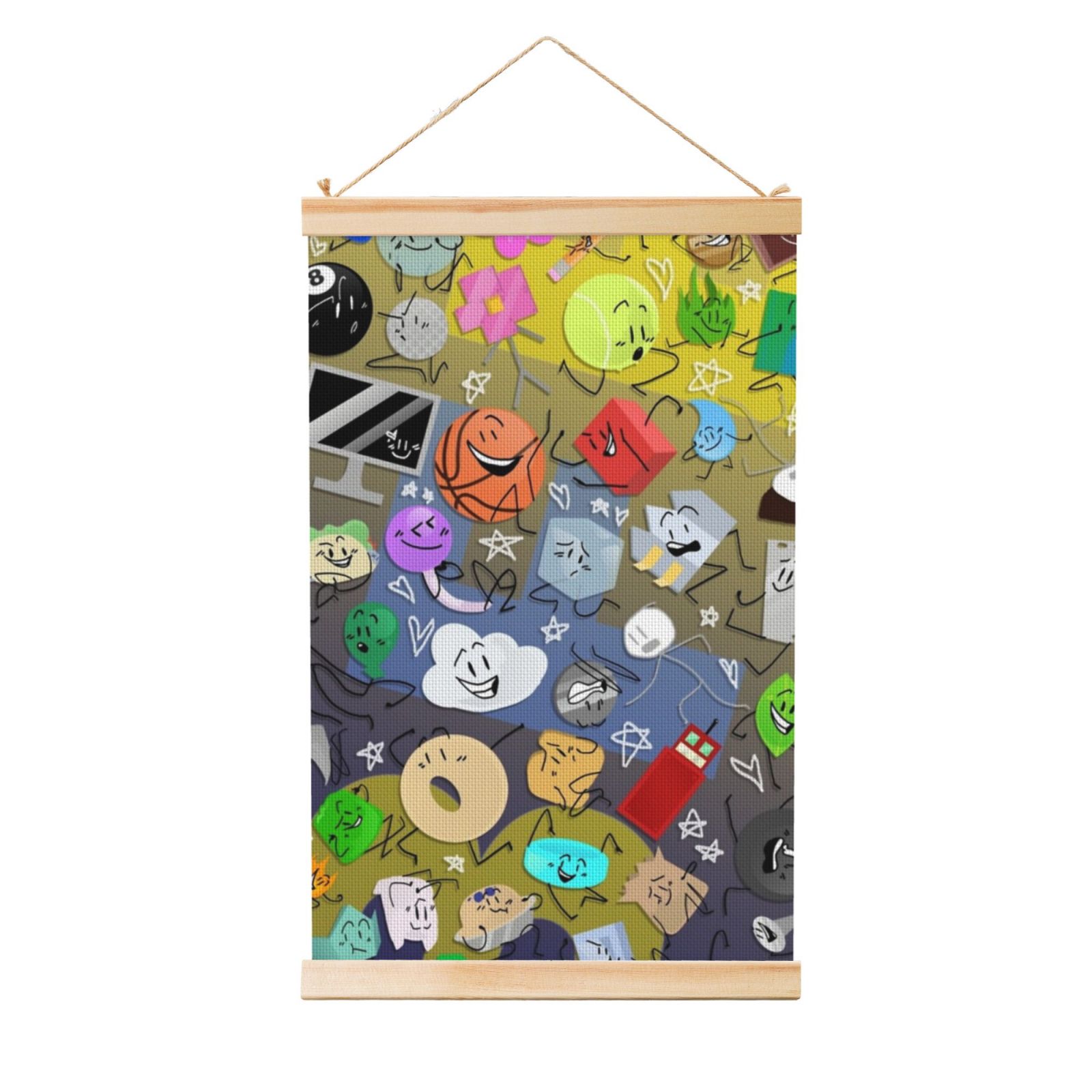 Shaft Hanging Banner Battle For Dream Island Bfdi Poster Wall Canvas ...