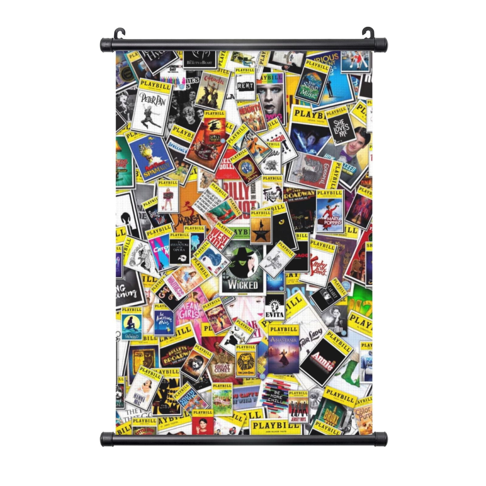 Shaft Hanging Banner Broadway Musicals Collage Poster Wall Canvas ...