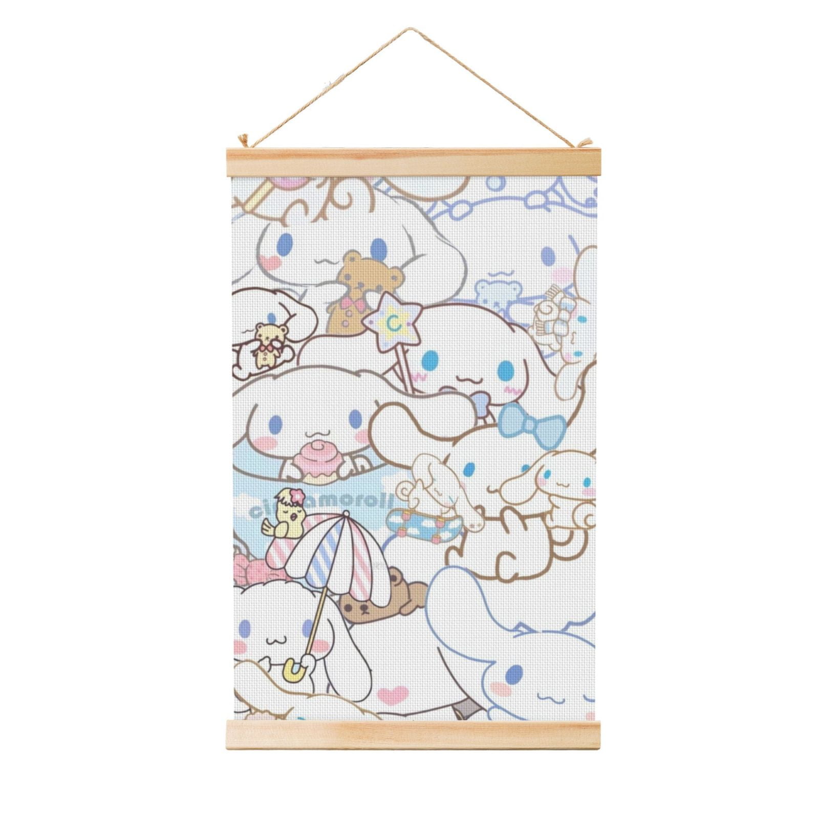 Shaft Hanging Banner Cinnamoroll Poster Wall Canvas Artwork With Wooden ...