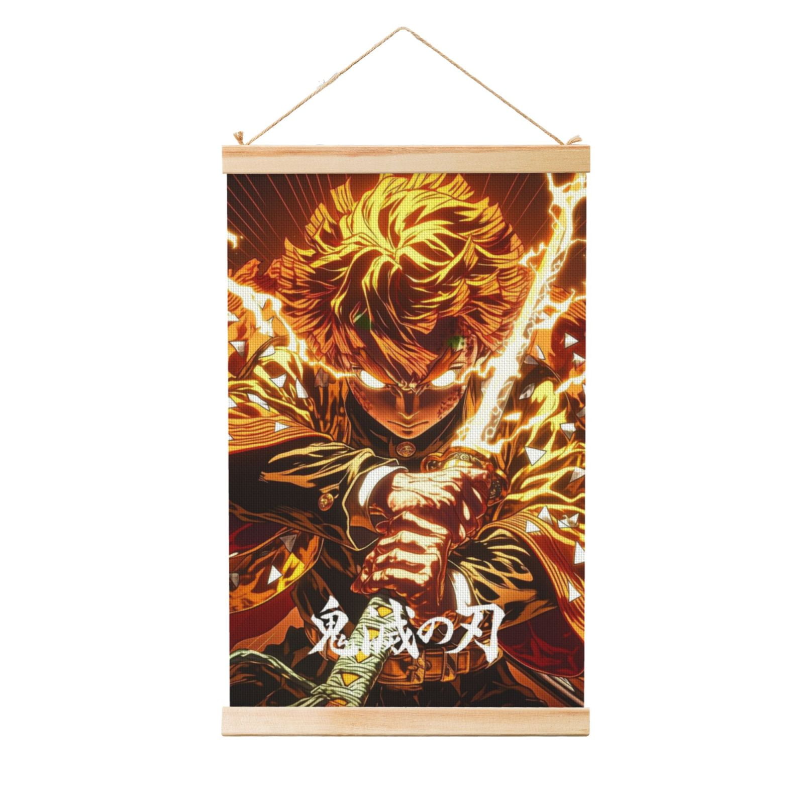 Shaft Hanging Banner Demon Slayer Agatsuma Zenitsu Poster Wall Canvas ...