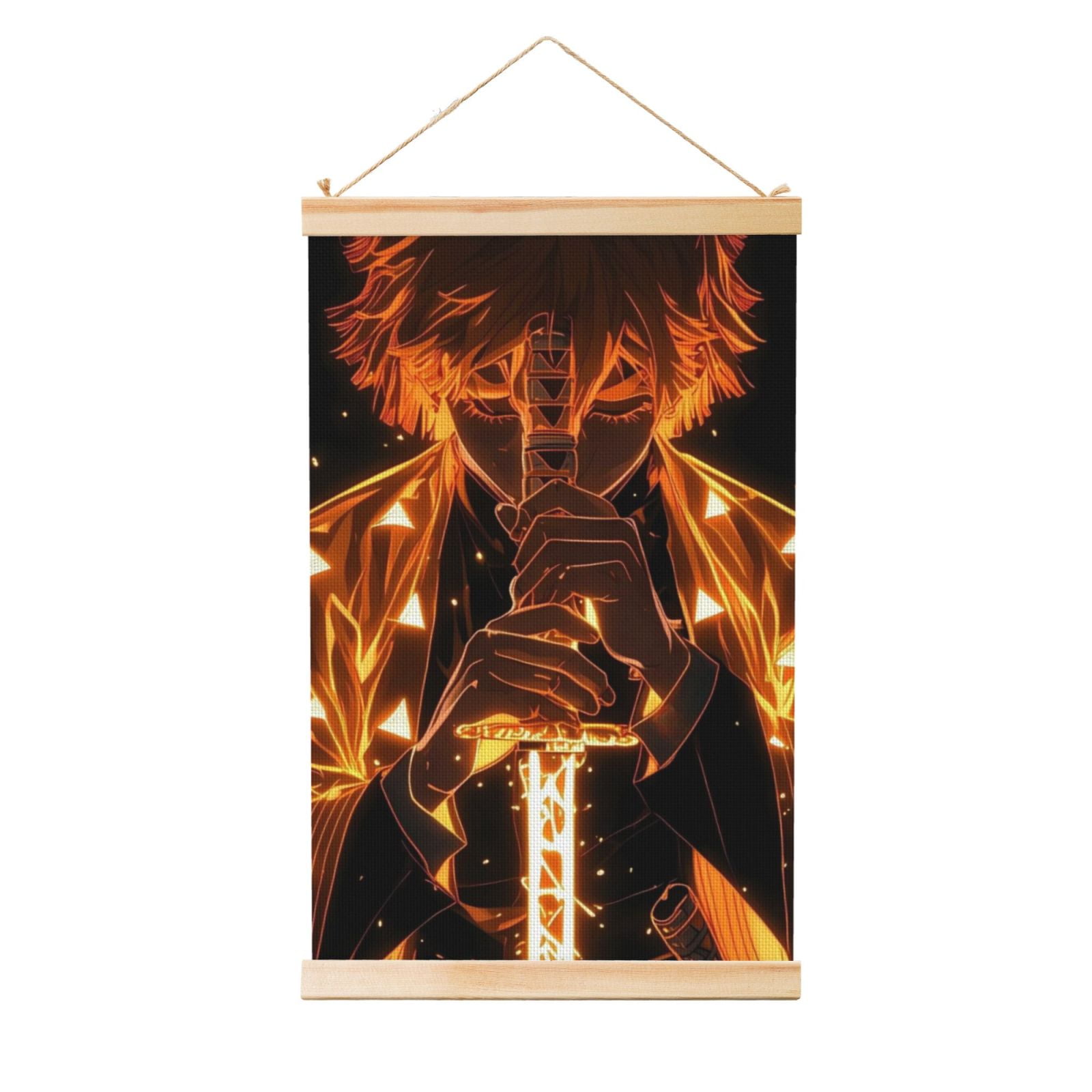 Shaft Hanging Banner Demon Slayer Agatsuma Zenitsu Poster Wall Canvas ...