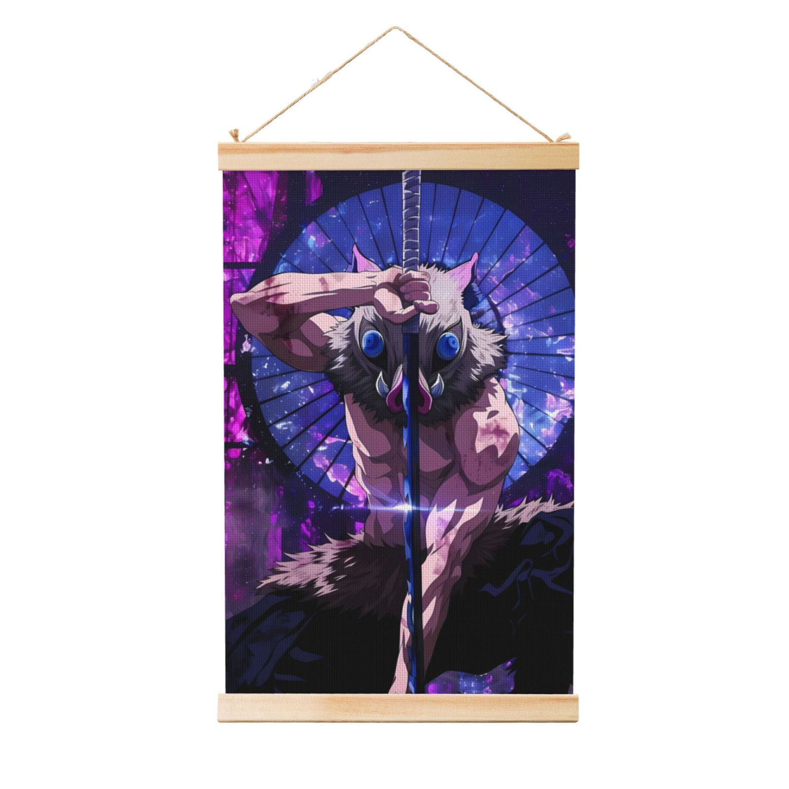 Shaft Hanging Banner Demon Slayer Hashibira Inosuke Poster Wall Canvas ...