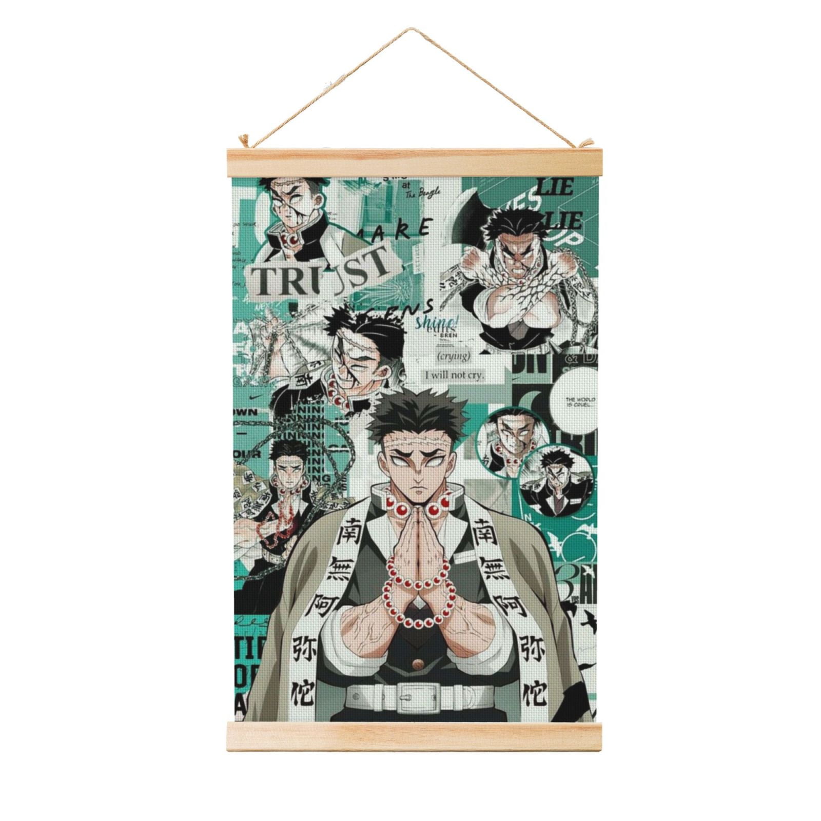 Shaft Hanging Banner Demon Slayer Himejima Gyomei Poster Wall Canvas ...