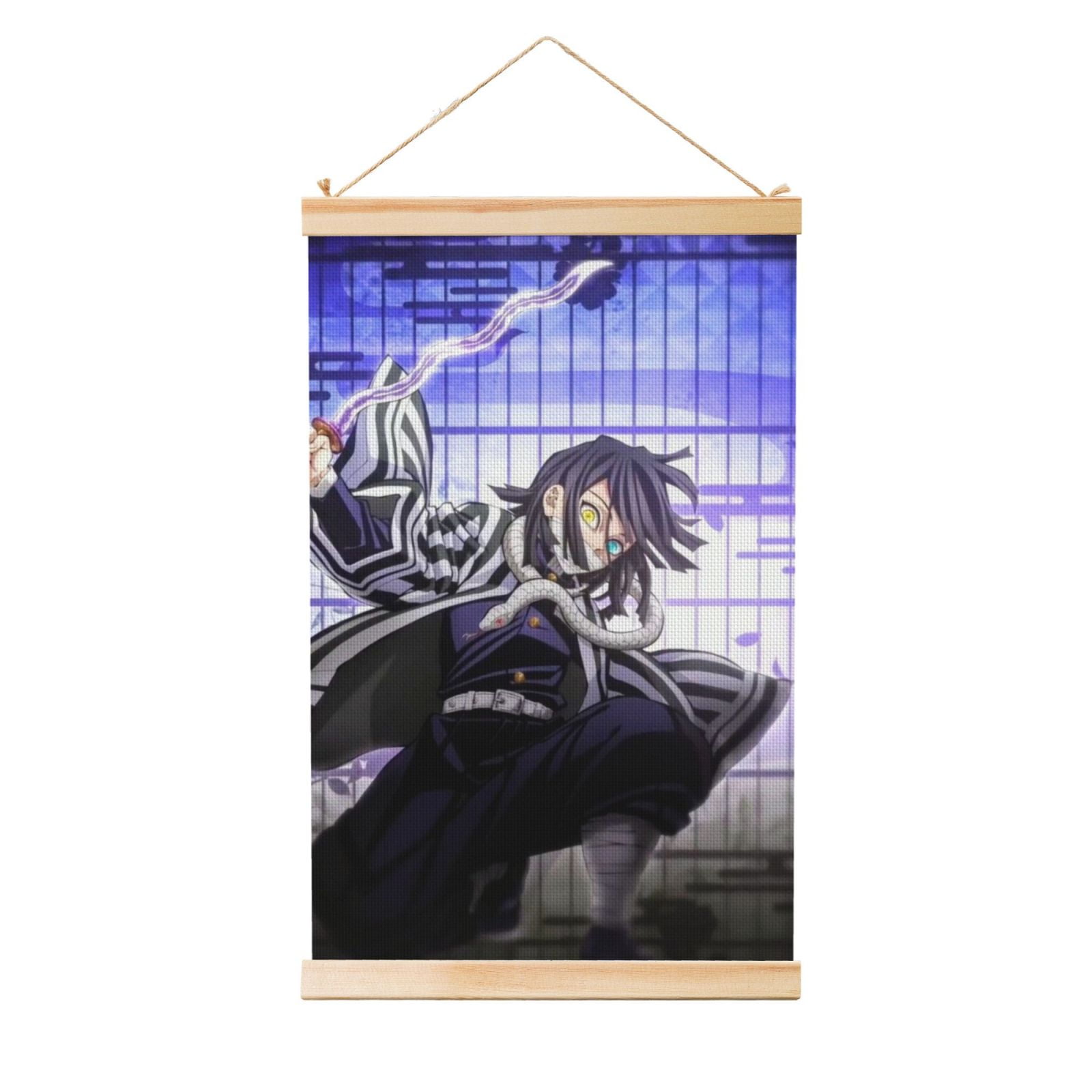 Shaft Hanging Banner Demon Slayer Iguro Obanai Poster Wall Canvas ...