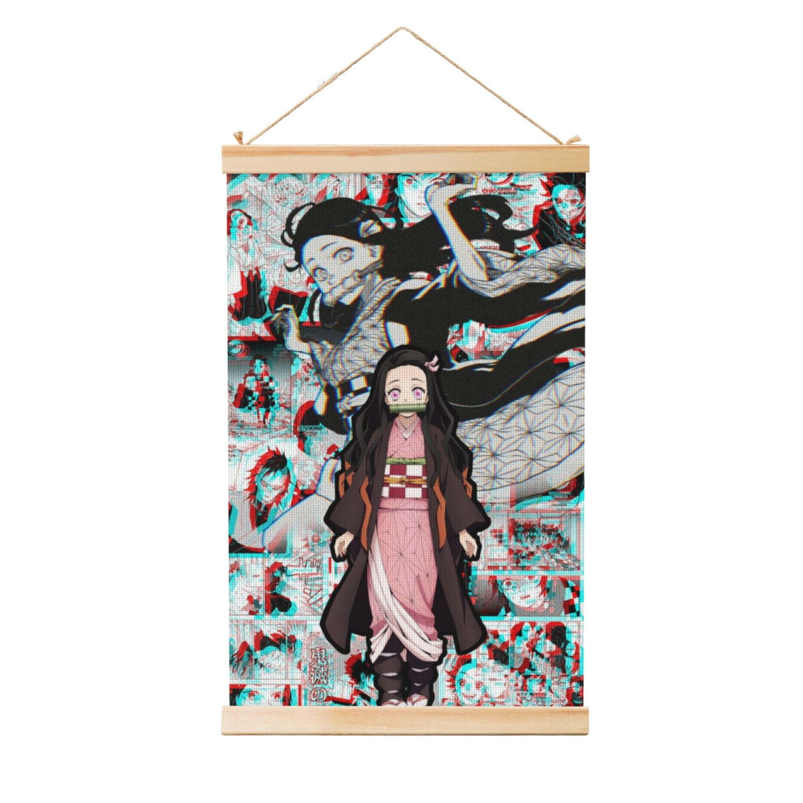 Shaft Hanging Banner Demon Slayer Kamado Nezuko Poster Wall Canvas ...
