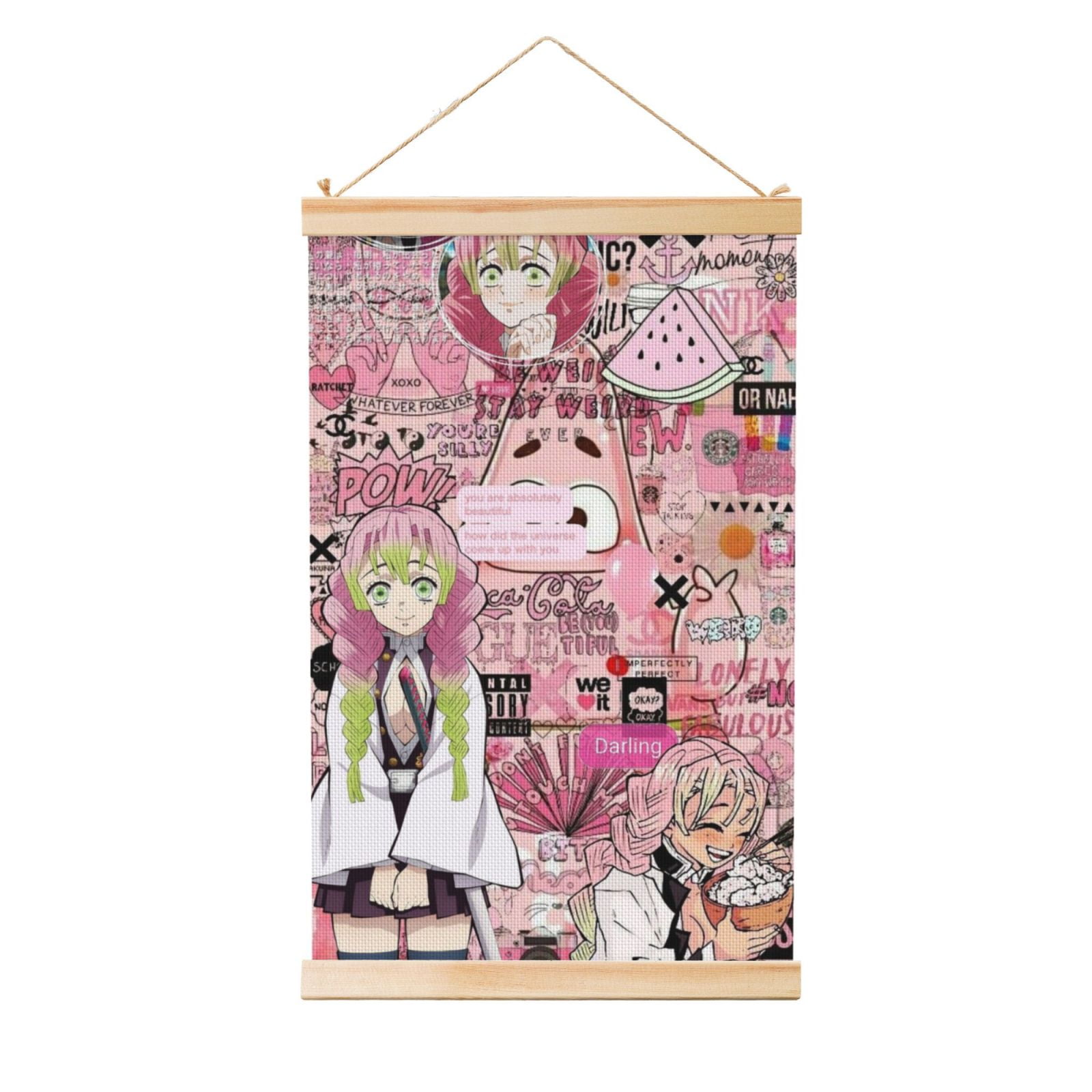 Shaft Hanging Banner Demon Slayer Kanroji Mitsuri Poster Wall Canvas ...