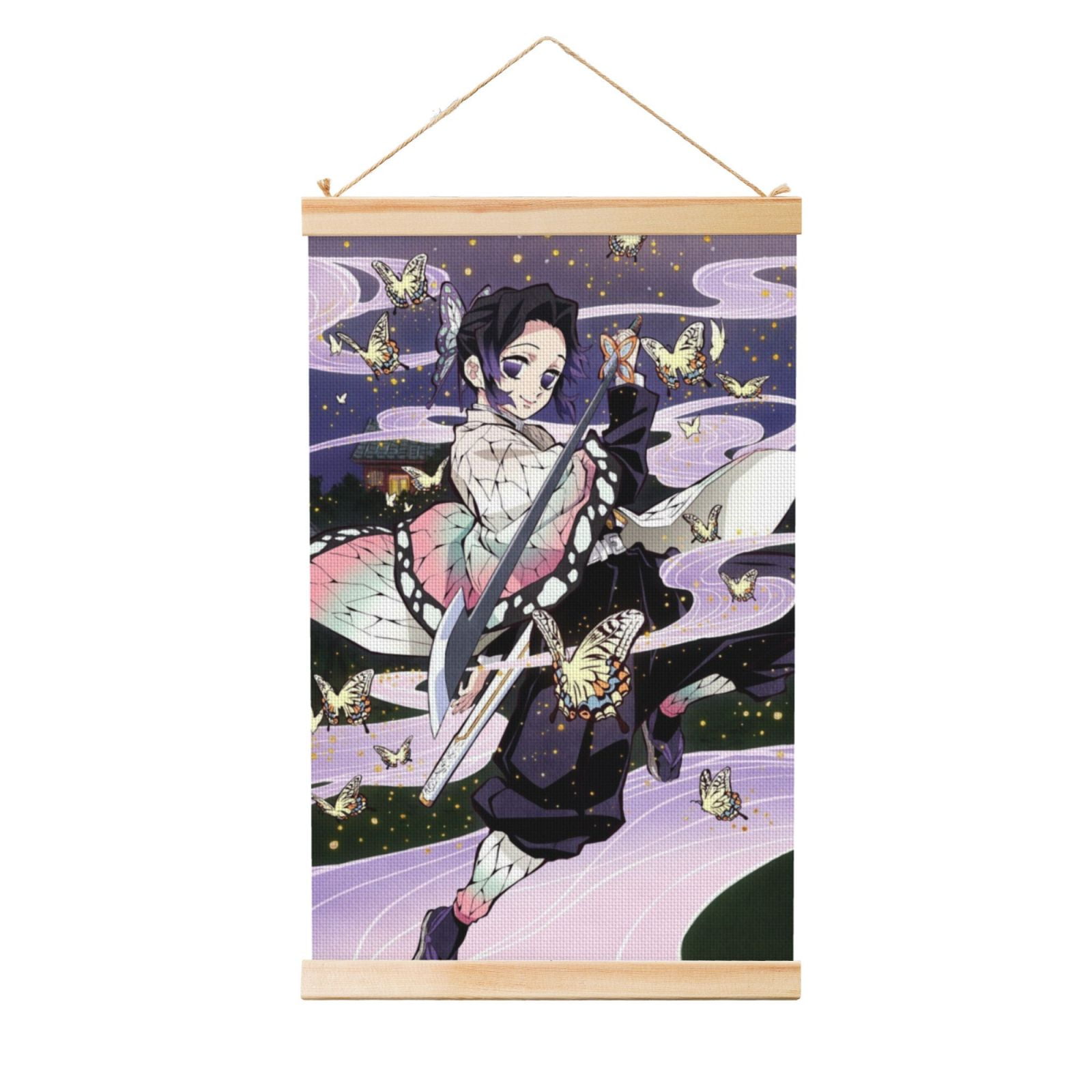 Shaft Hanging Banner Demon Slayer Kochou Shinobu Poster Wall Canvas ...