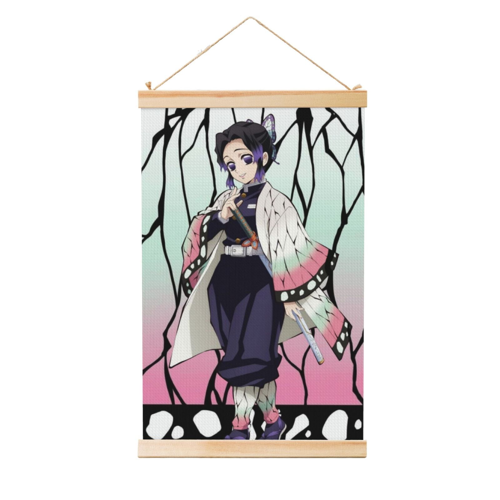 Shaft Hanging Banner Demon Slayer Kochou Shinobu Poster Wall Canvas ...