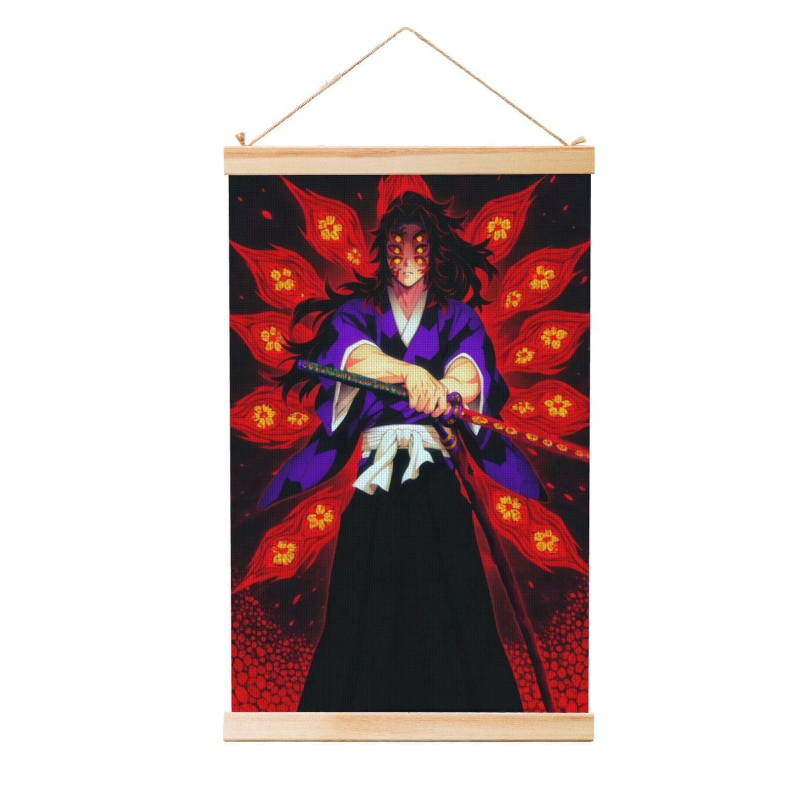 Shaft Hanging Banner Demon Slayer Kokushibo Poster Wall Canvas Artwork ...