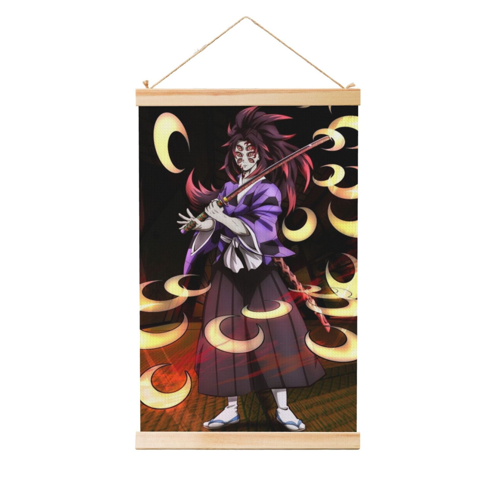 Shaft Hanging Banner Demon Slayer Kokushibo Poster Wall Canvas Artwork ...