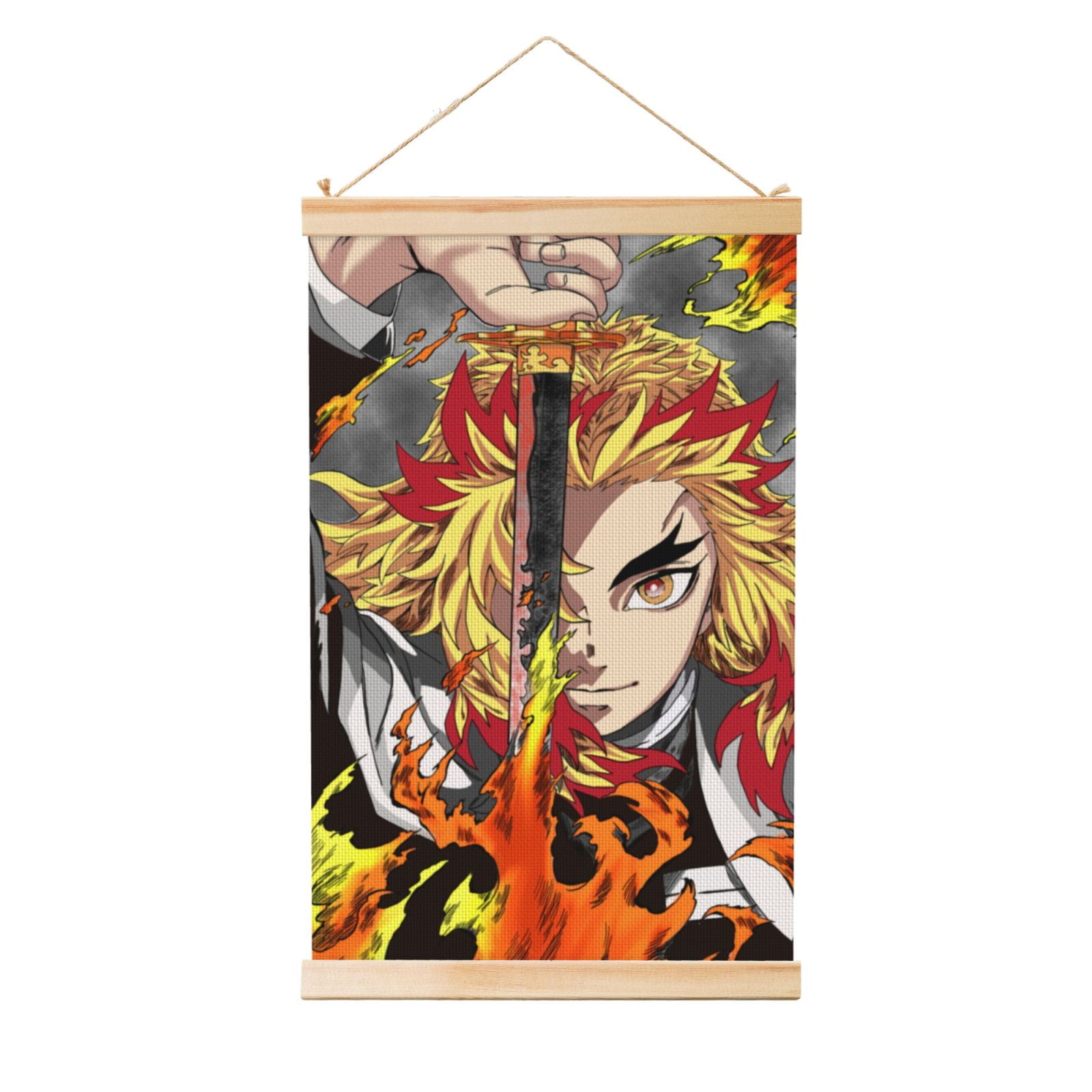 Shaft Hanging Banner Demon Slayer Rengoku Kyojuro Poster Wall Canvas ...