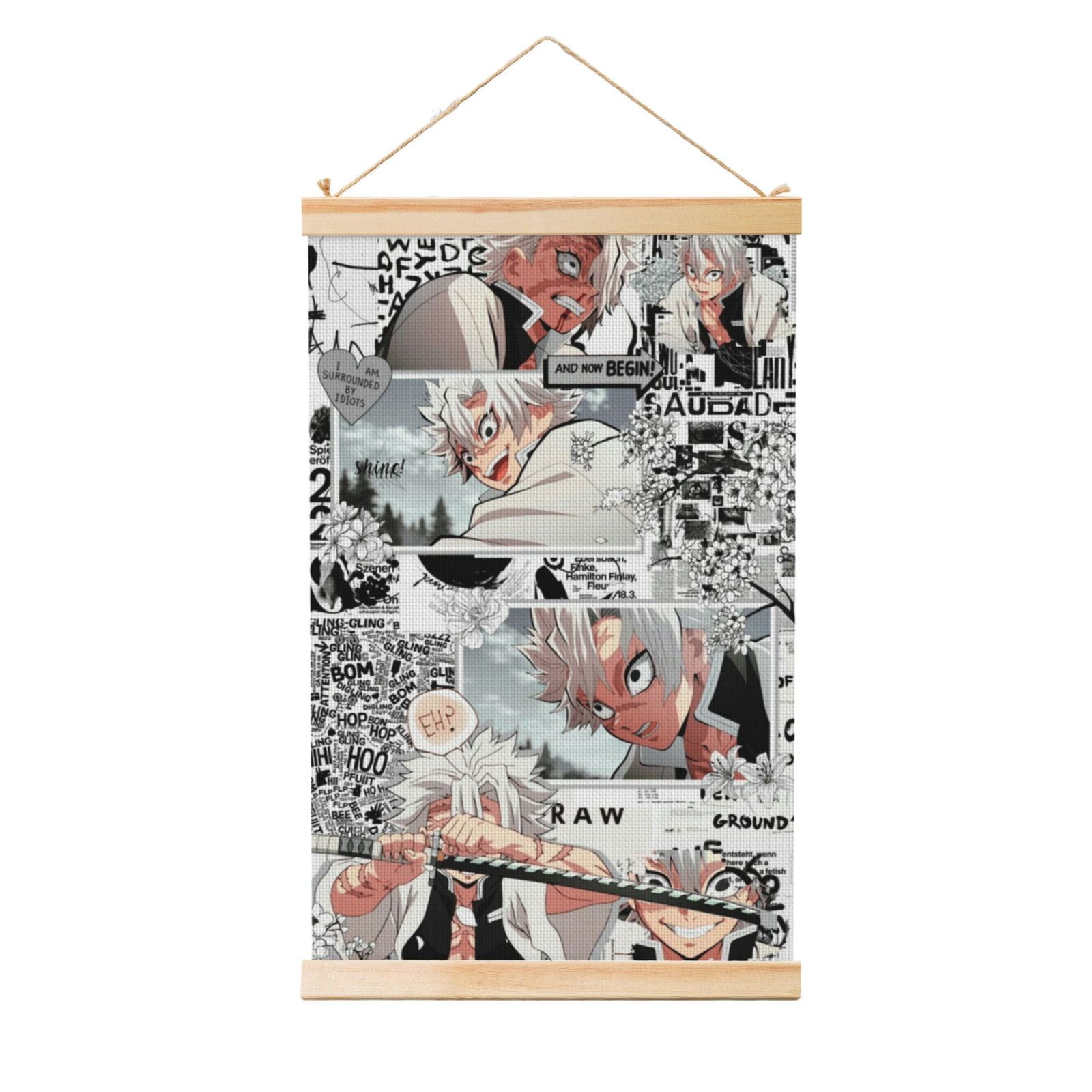 Shaft Hanging Banner Demon Slayer Shinazugawa Sanemi Poster Wall Canvas ...