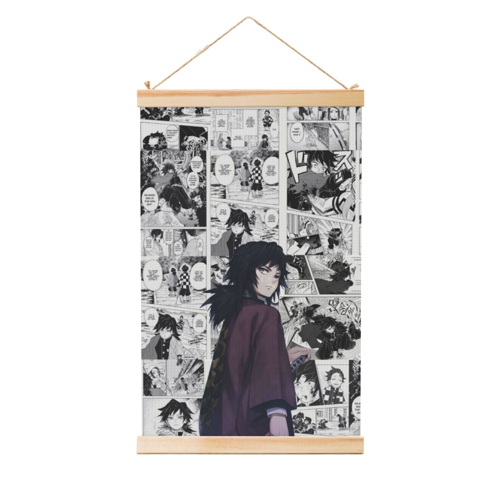 Shaft Hanging Banner Demon Slayer Tomioka Giyuu Poster Wall Canvas ...