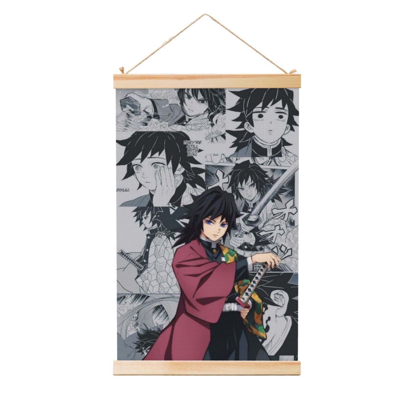 Shaft Hanging Banner Demon Slayer Tomioka Giyuu Poster Wall Canvas ...