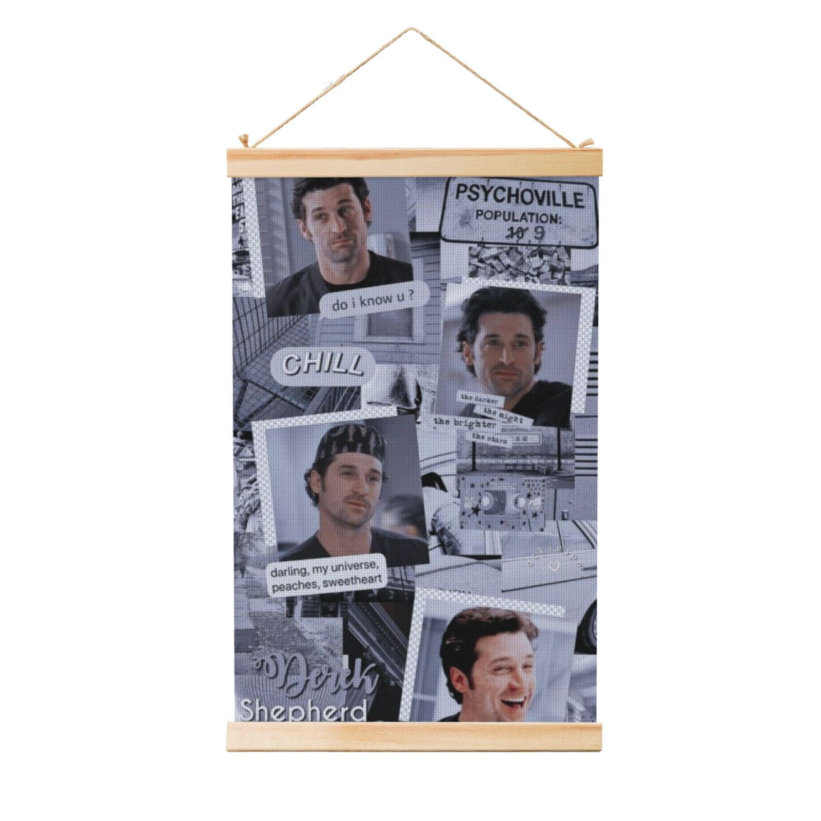 Shaft Hanging Banner Derek Shepherd McDreamy Poster Wall Canvas Artwork ...