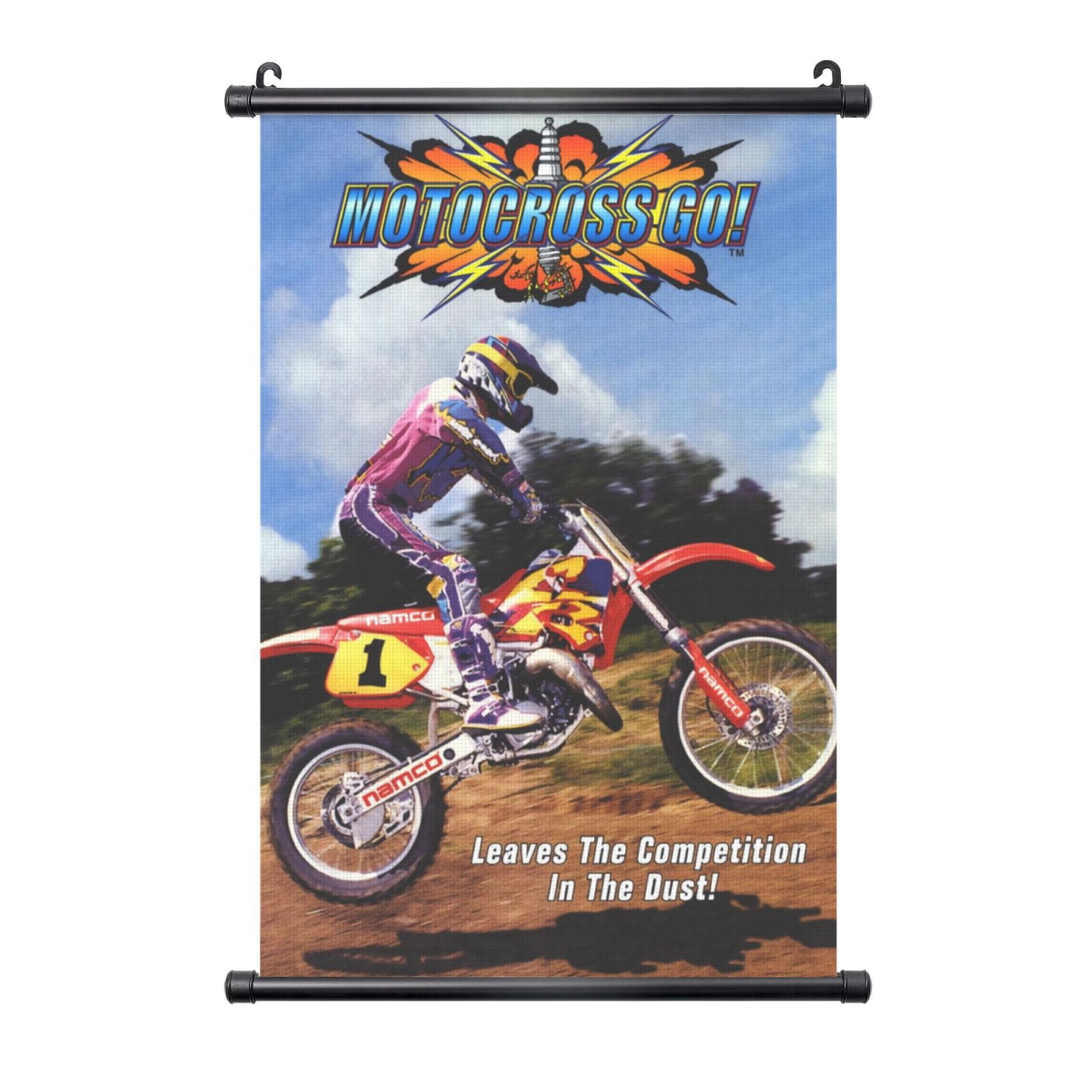 Shaft Hanging Banner Dirt Bike Motorcycle Race Poster Wall Canvas ...