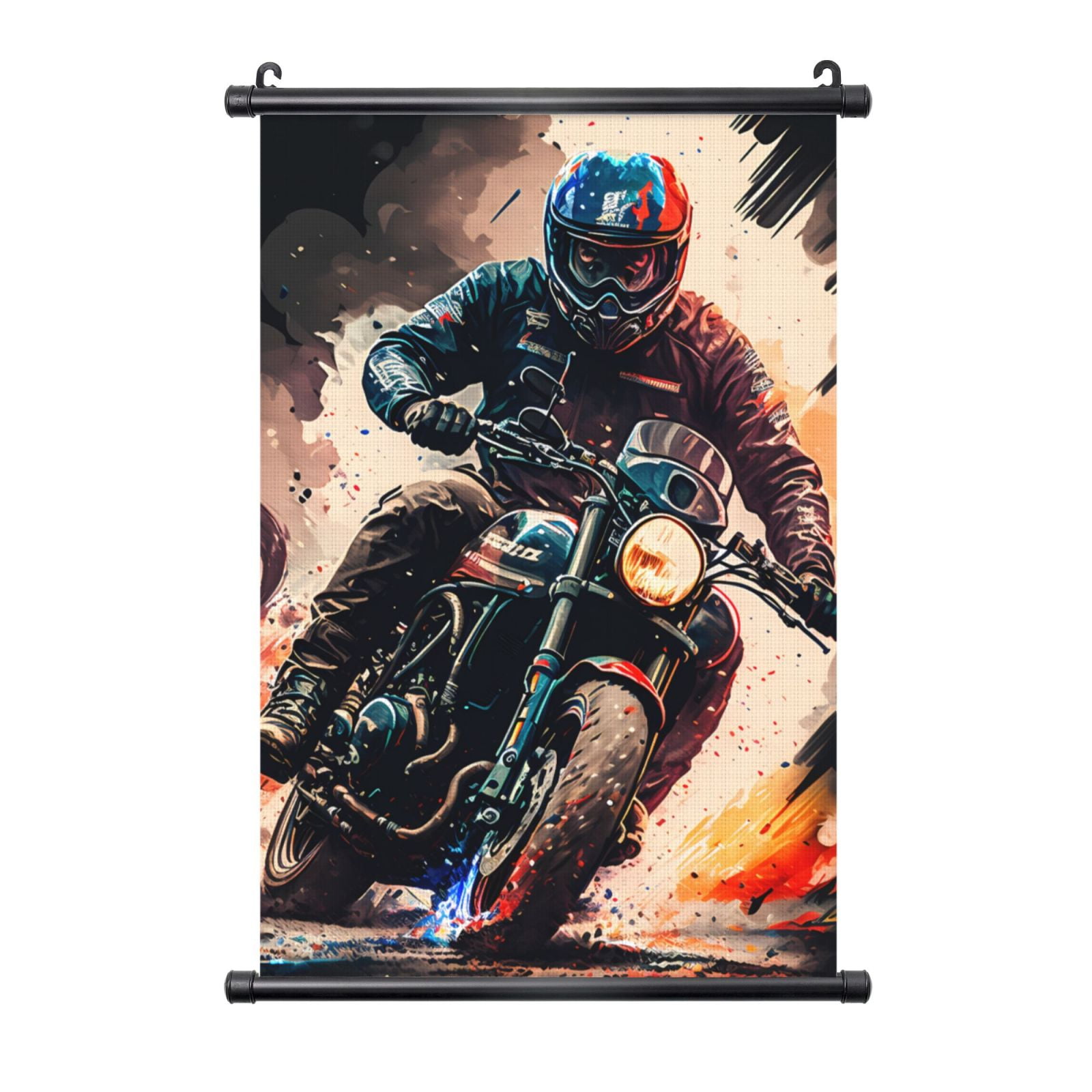Shaft Hanging Banner Dirt Bike Motorcycle Race Poster Wall Canvas ...