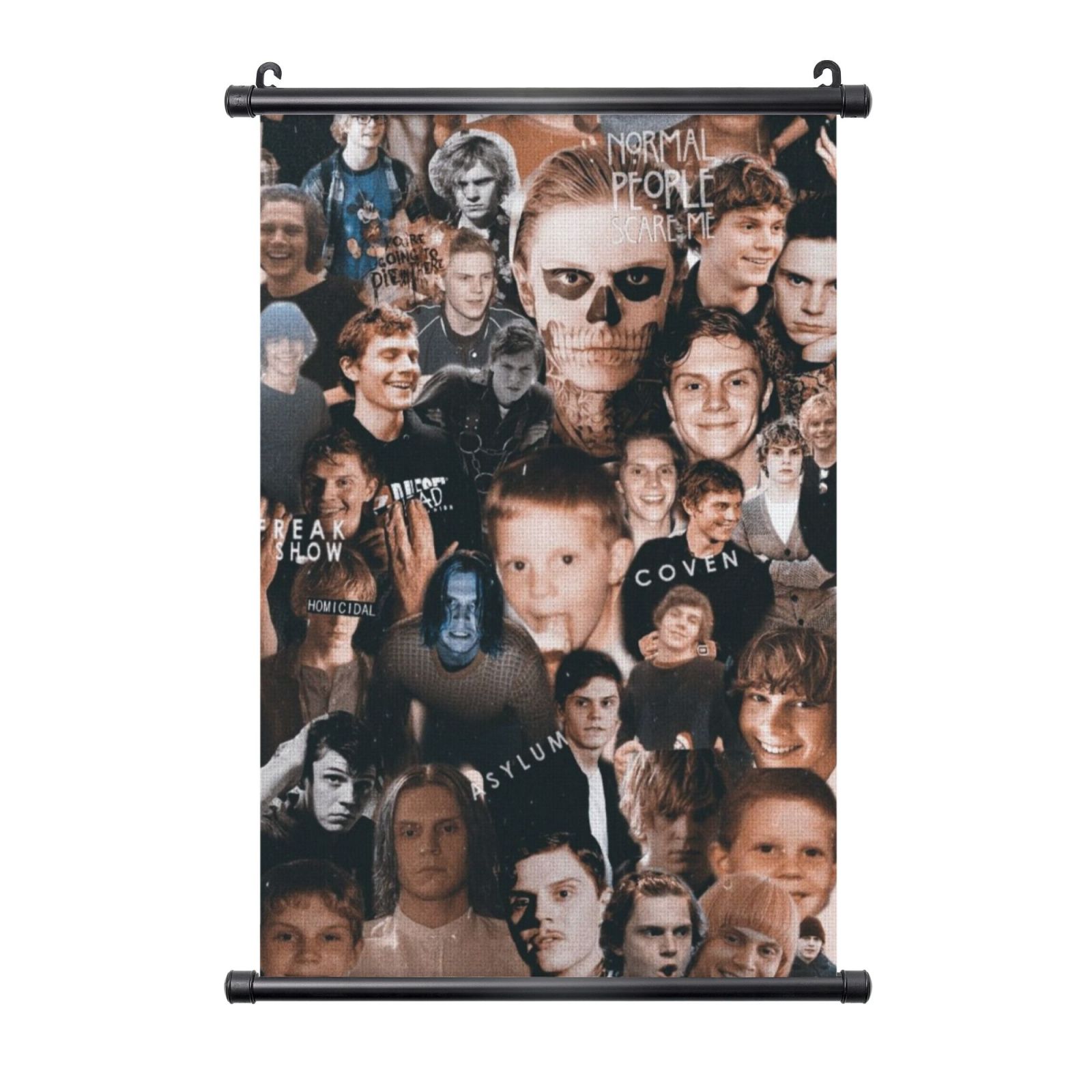 Shaft Hanging Banner Evan Peters Poster Wall Canvas Artwork With Black ...