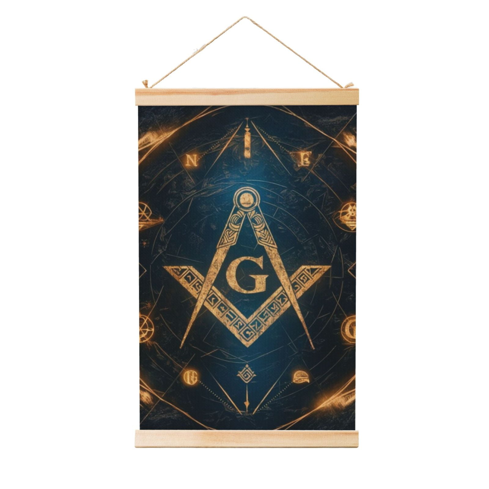 Shaft Hanging Banner Freemason Artwork Wall Canvas Masonic Poster With ...