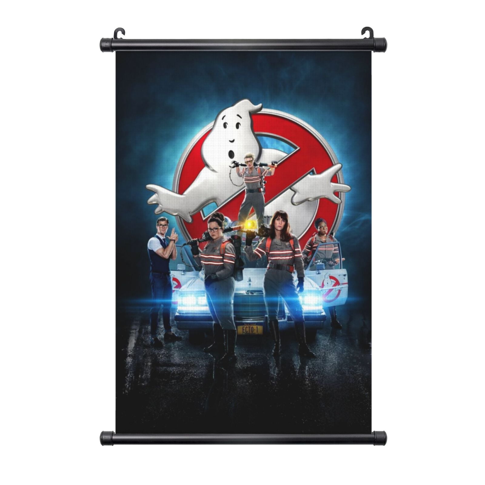 Shaft Hanging Banner Ghostbusters Poster Wall Canvas Artwork With Black ...