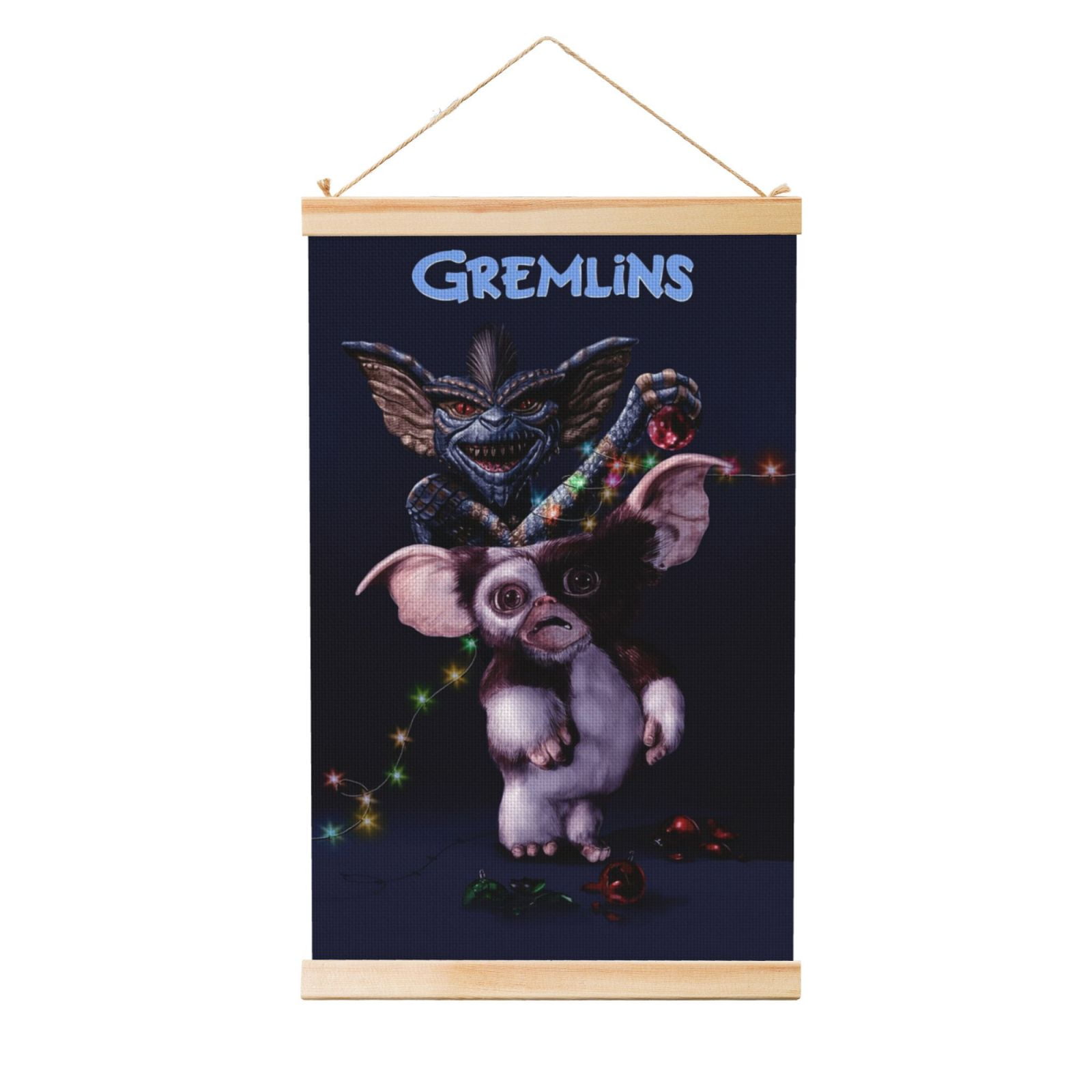 Shaft Hanging Banner Gremlins Poster Wall Canvas Artwork With Wooden ...