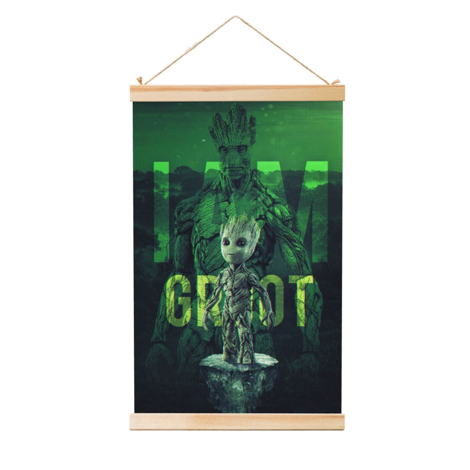 Shaft Hanging Banner Groot Poster Wall Canvas Artwork With Wooden Frame ...