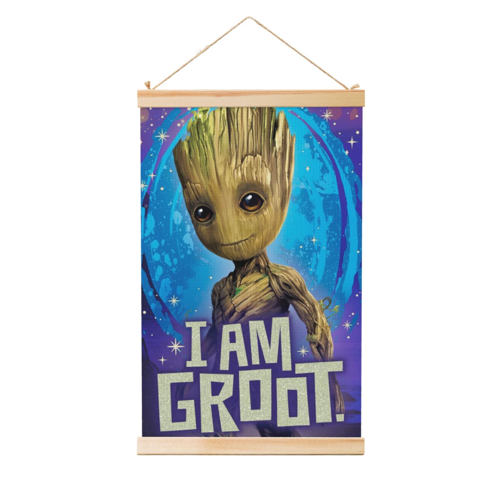 Shaft Hanging Banner Groot Poster Wall Canvas Artwork With Wooden Frame ...