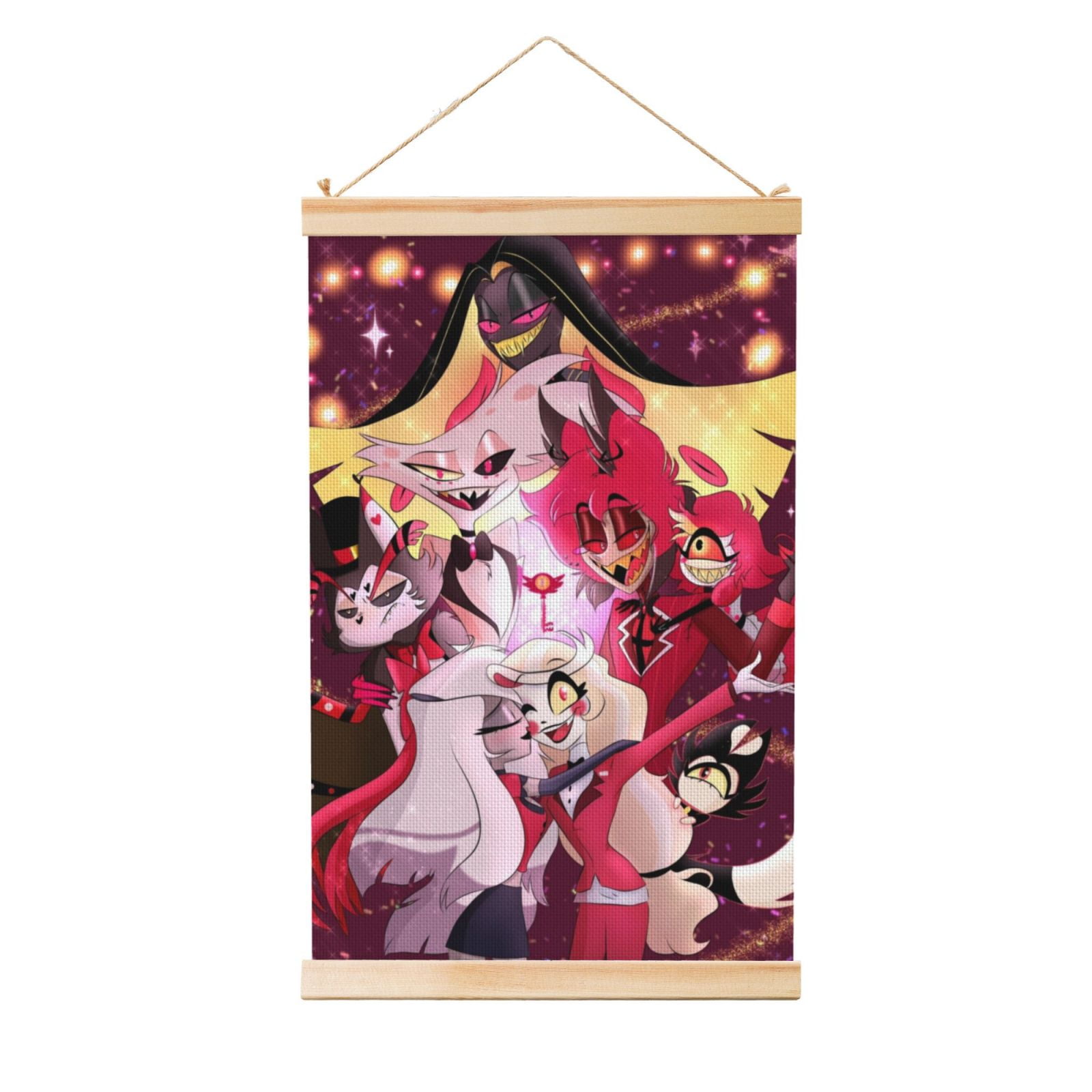 Shaft Hanging Banner Hazbin Hotel Poster Wall Canvas Artwork With ...