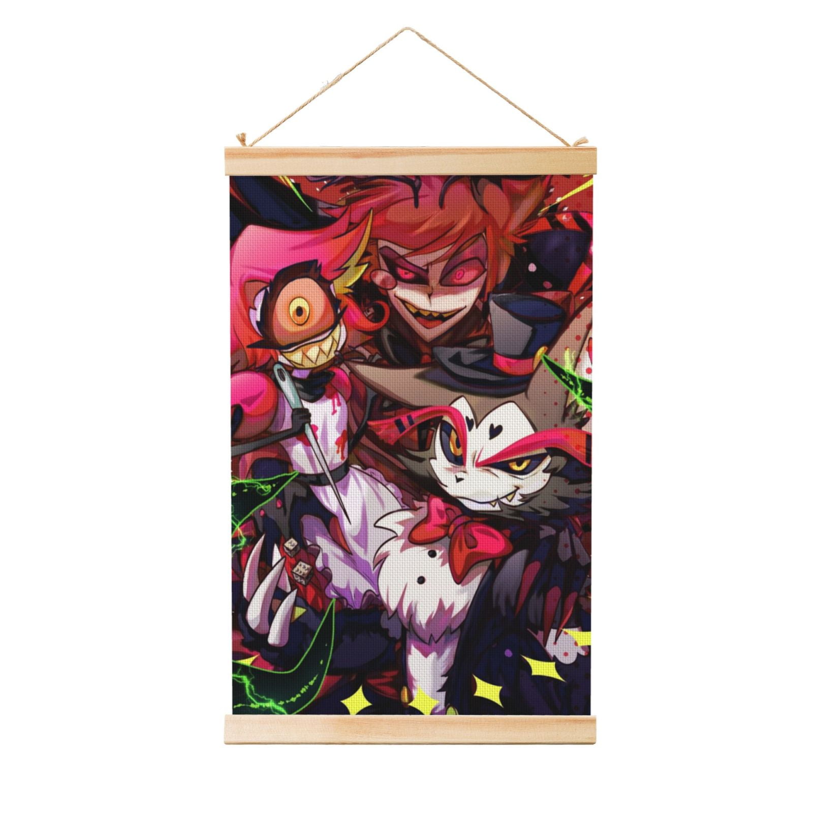 Shaft Hanging Banner Hazbin Hotel Poster Wall Canvas Artwork With ...