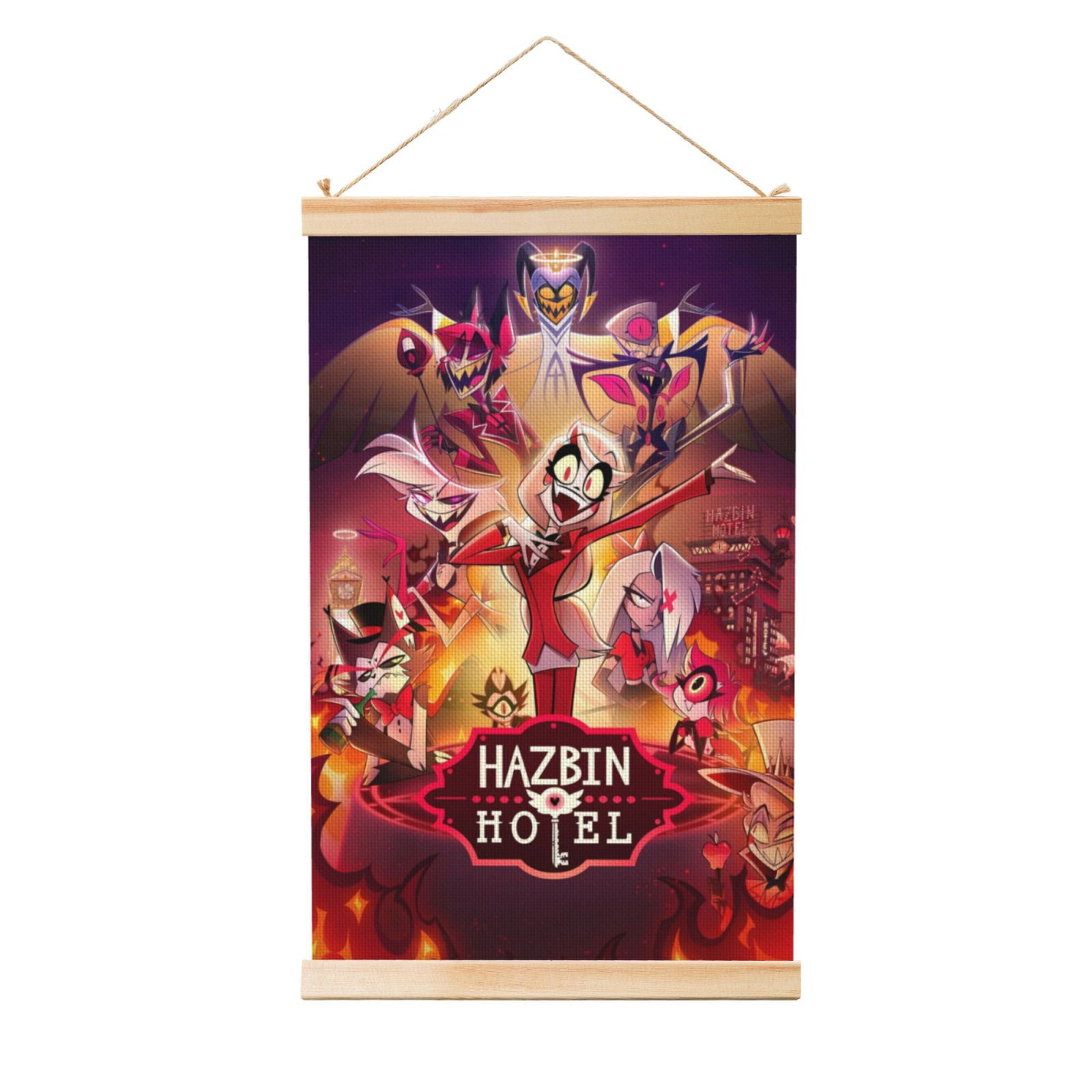 Shaft Hanging Banner Hazbin Hotel Poster Wall Canvas Artwork With ...