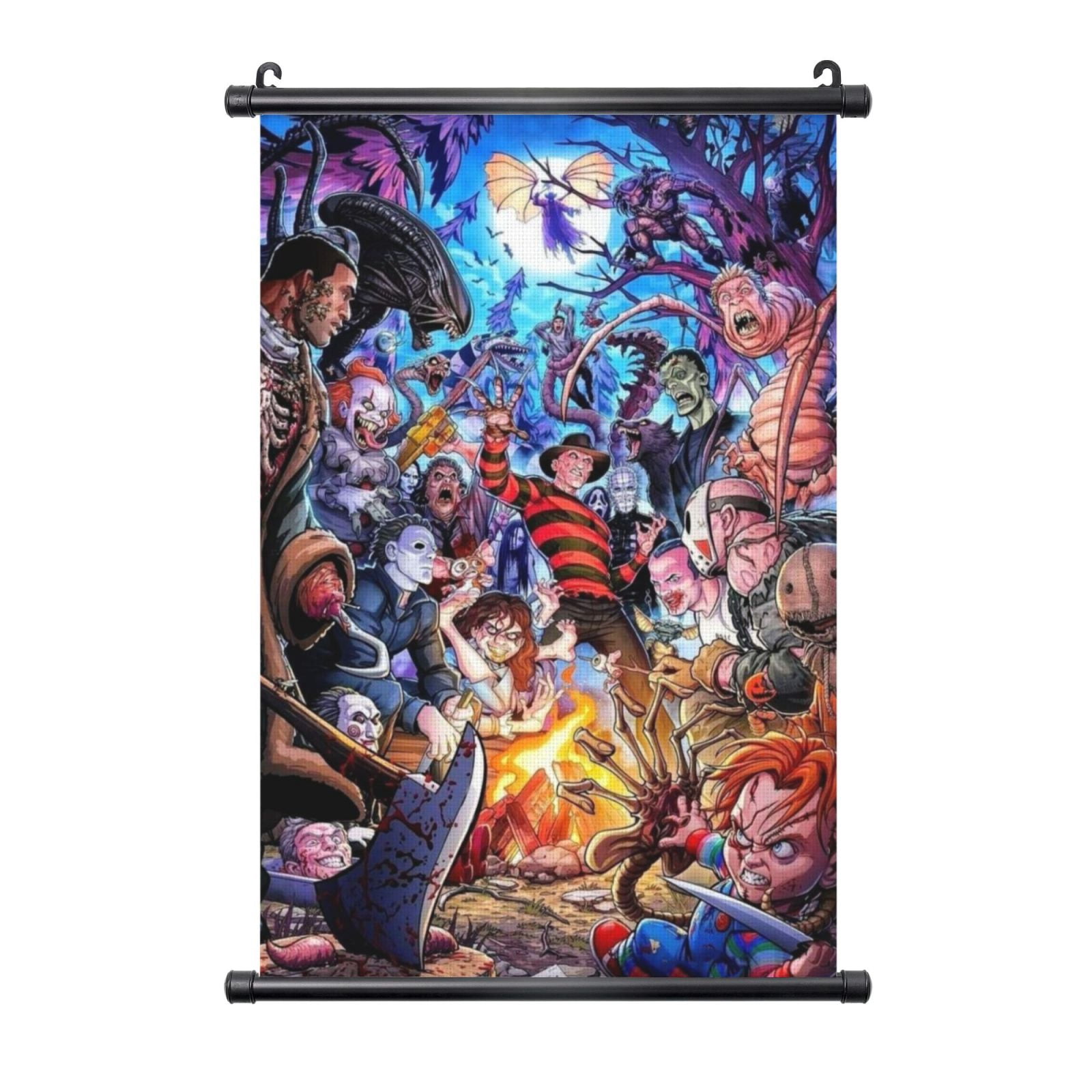 Shaft Hanging Banner Horror Movie Characters Poster Wall Canvas Artwork ...