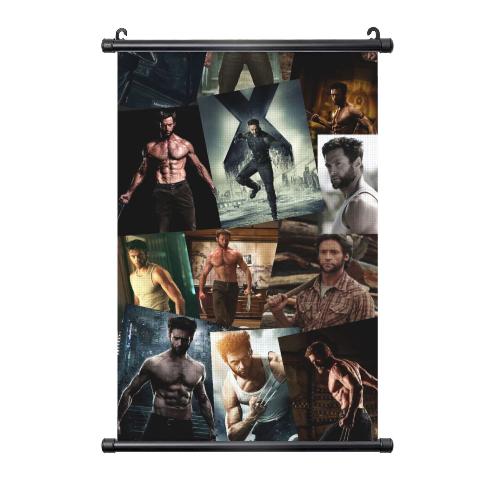 Shaft Hanging Banner Hugh Jackman Poster Wall Canvas Artwork With Black ...