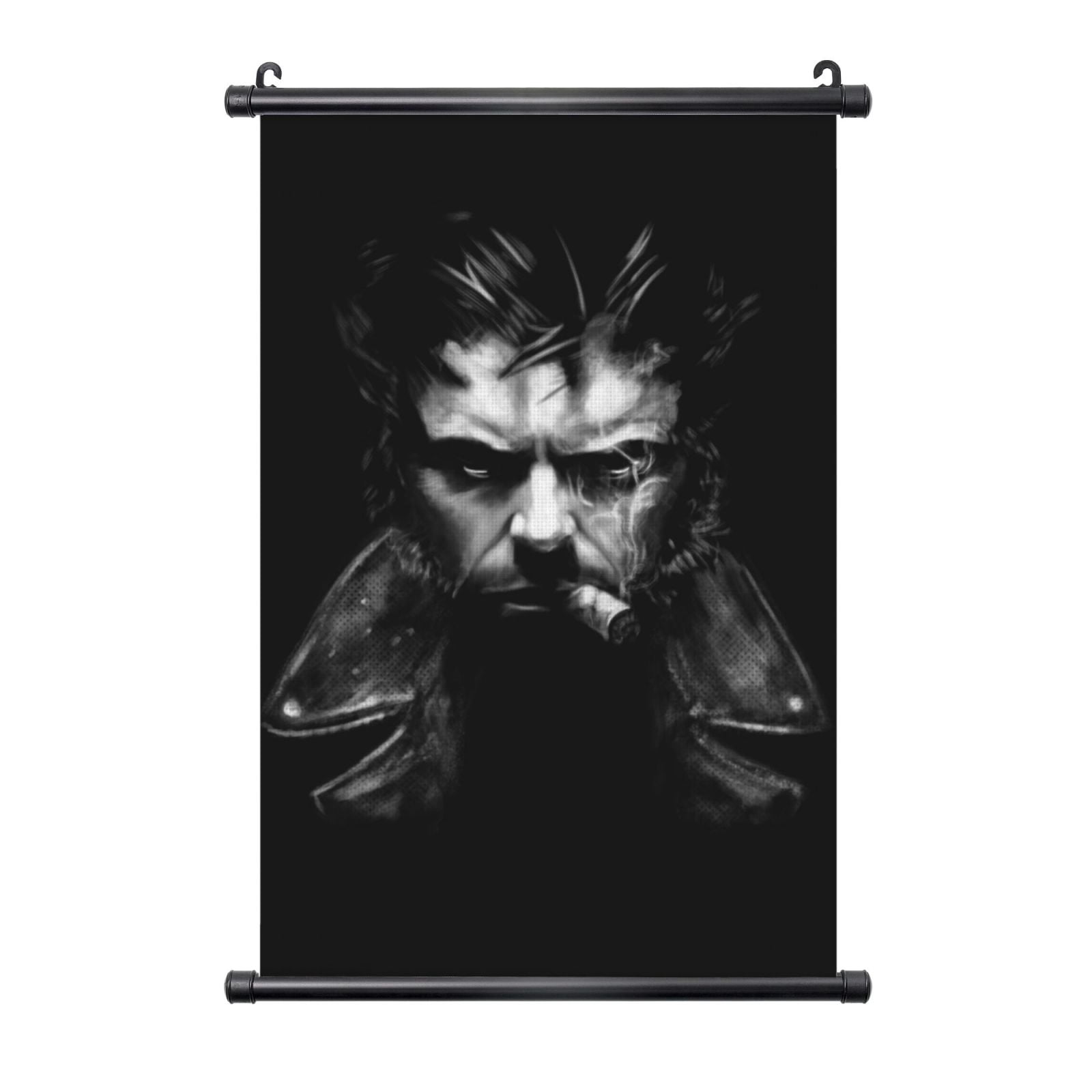 Shaft Hanging Banner Hugh Jackman Poster Wall Canvas Artwork With Black ...