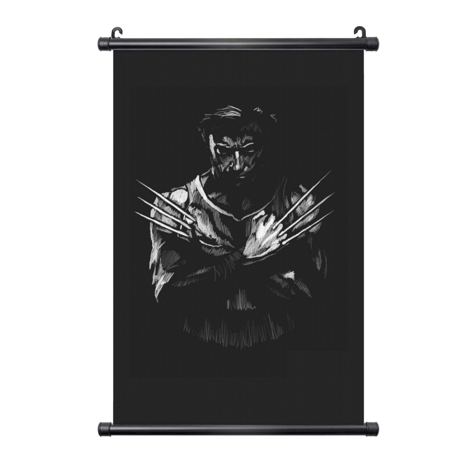 Shaft Hanging Banner Hugh Jackman Poster Wall Canvas Artwork With Black ...