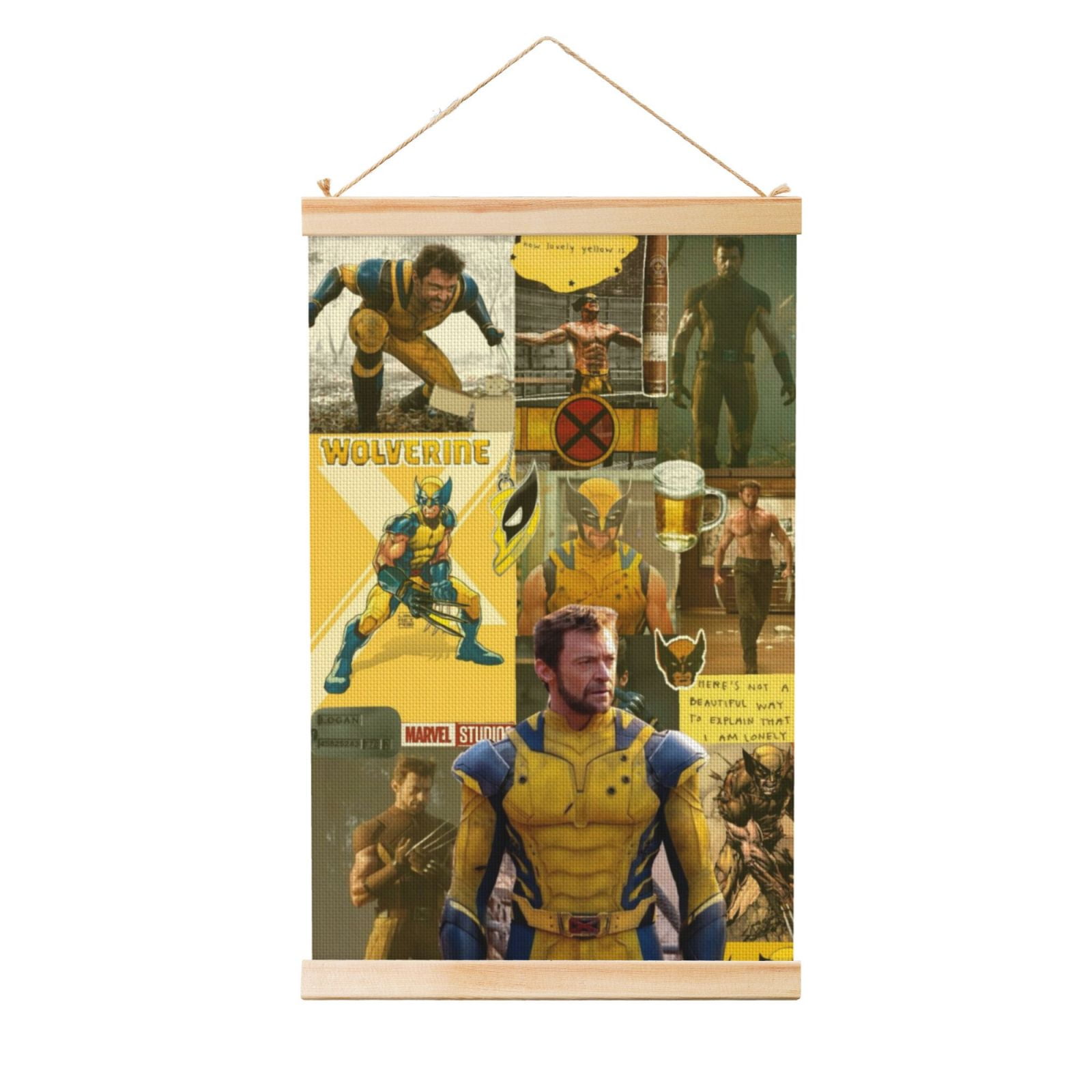 Shaft Hanging Banner Hugh Jackman Wolverine Poster Wall Canvas Artwork ...