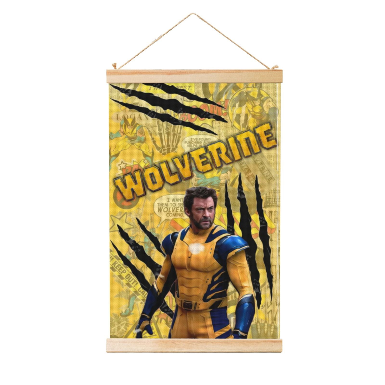 Shaft Hanging Banner Hugh Jackman Wolverine Poster Wall Canvas Artwork ...