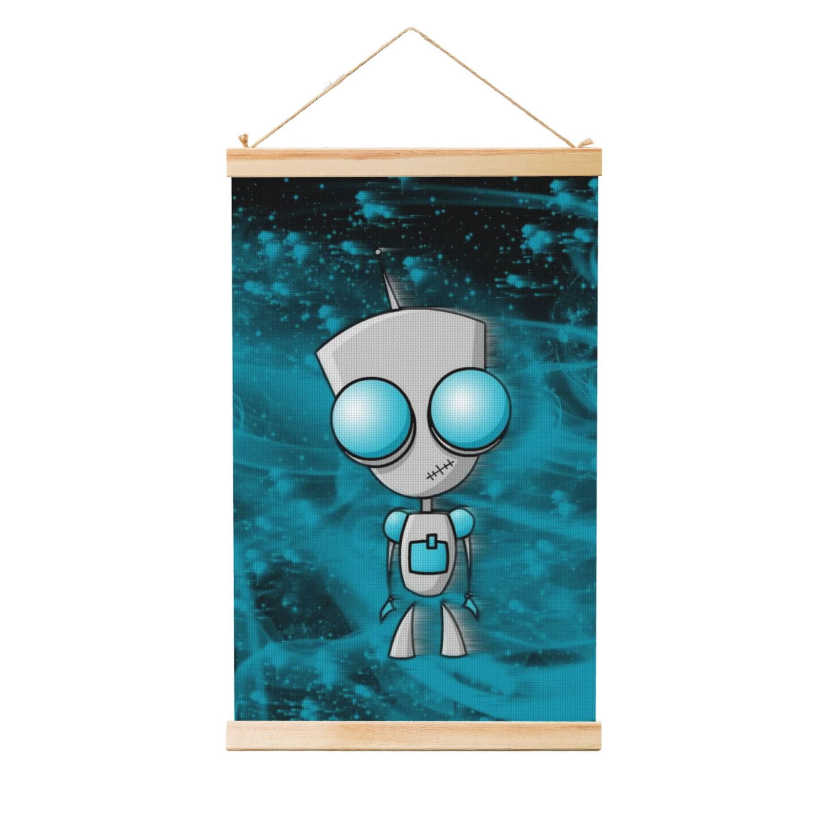 Shaft Hanging Banner Invader Zim Poster Wall Canvas Artwork With Wooden ...