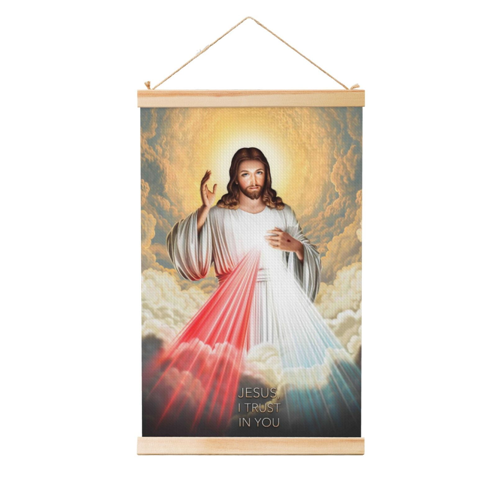 Shaft Hanging Banner Jesus Christ Artwork Wall Canvas Poster With ...