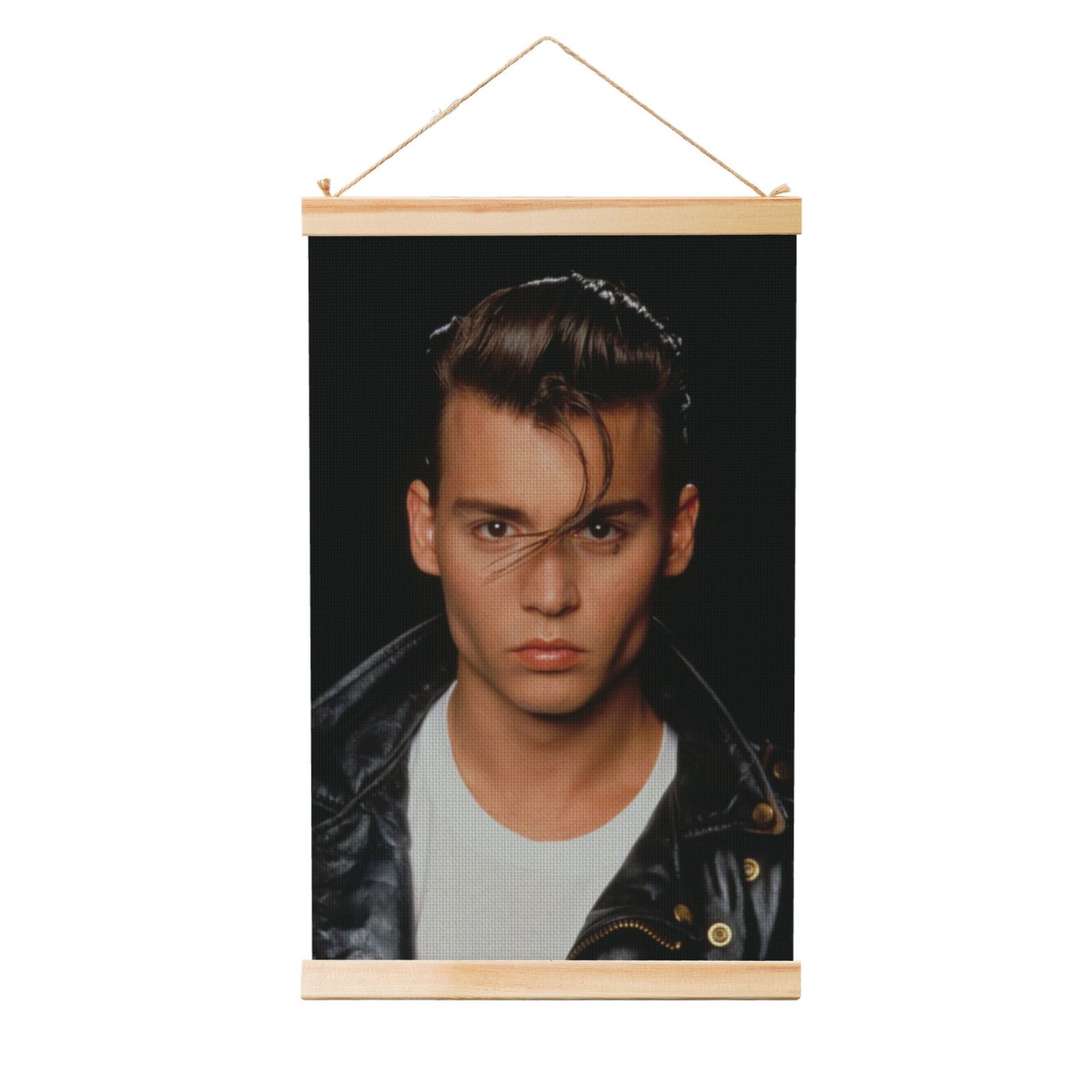 Shaft Hanging Banner Johnny Depp Poster Wall Canvas Artwork With Wooden ...