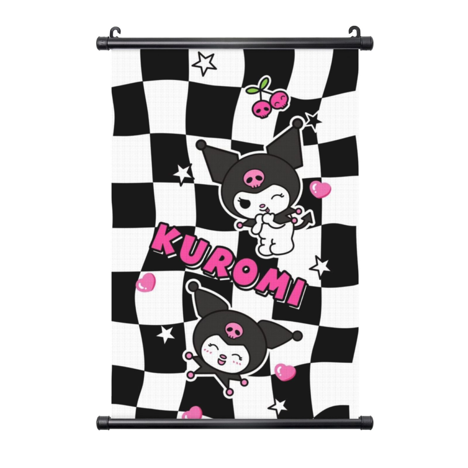 Shaft Hanging Banner Kuromi Poster Wall Canvas Artwork With Black Frame ...