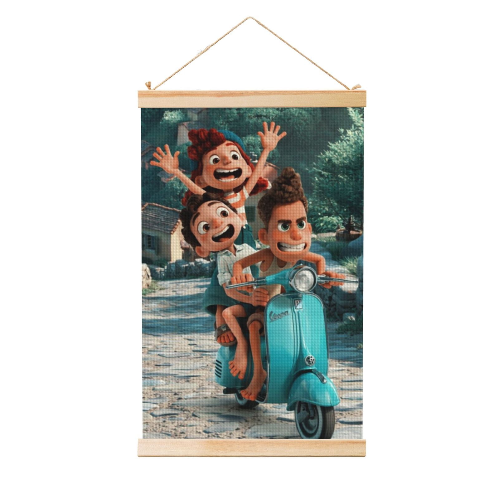 Shaft Hanging Banner Luca Poster Wall Canvas Artwork With Wooden Frame ...