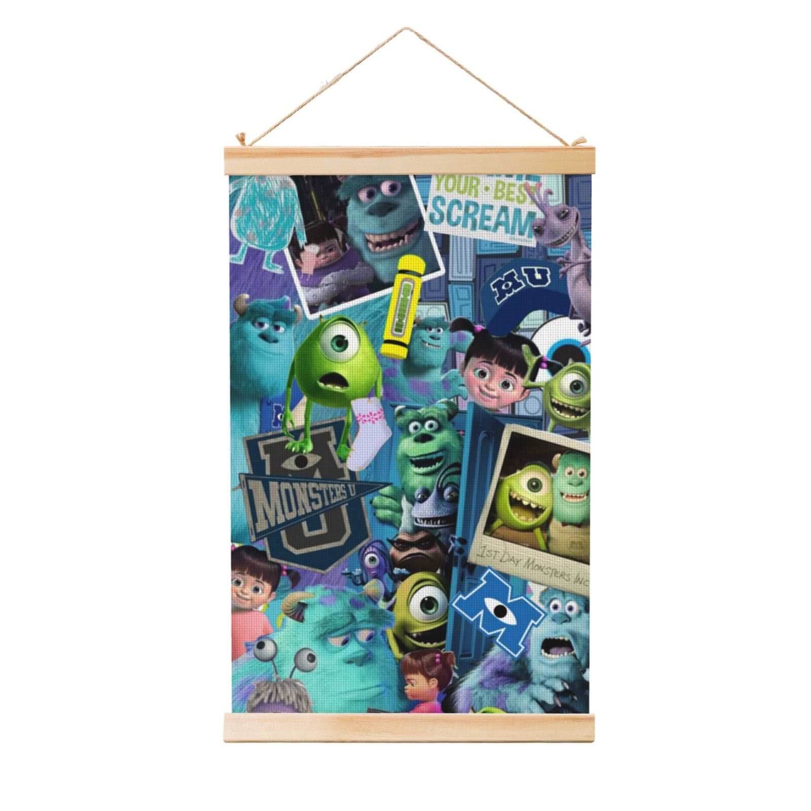 Shaft Hanging Banner Monsters Inc Poster Wall Canvas Artwork With ...